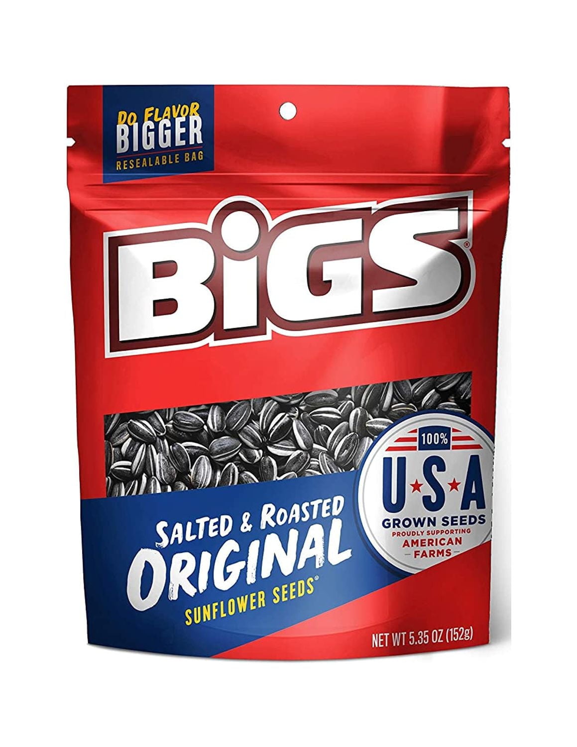 BIGS Original Salted and Roasted Sunflower Seeds, 5.35-Ounce Bags (Pack ...