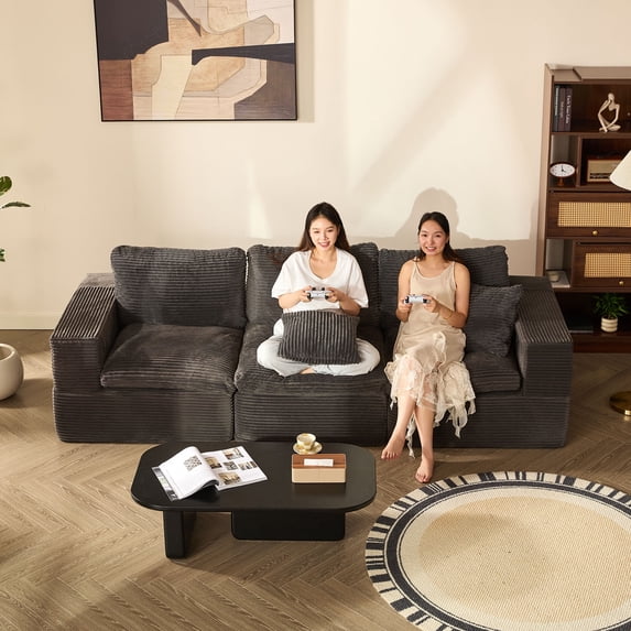 BIGSYY 106.3" Modular Sectional Couch, Deep Seat Modular Couch for ...
