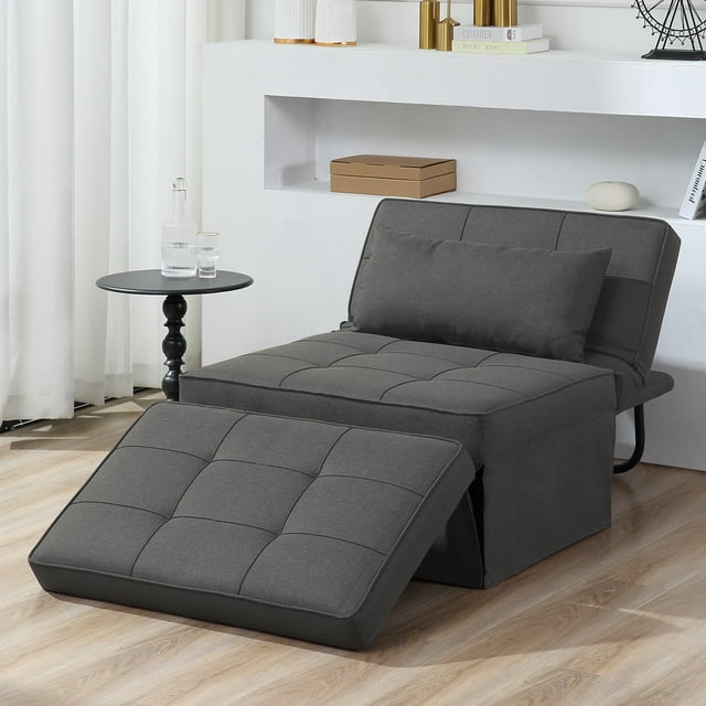BIGSYY 4-in-1 Multi-Function Folding Ottoman Velvet Couch Bed ...