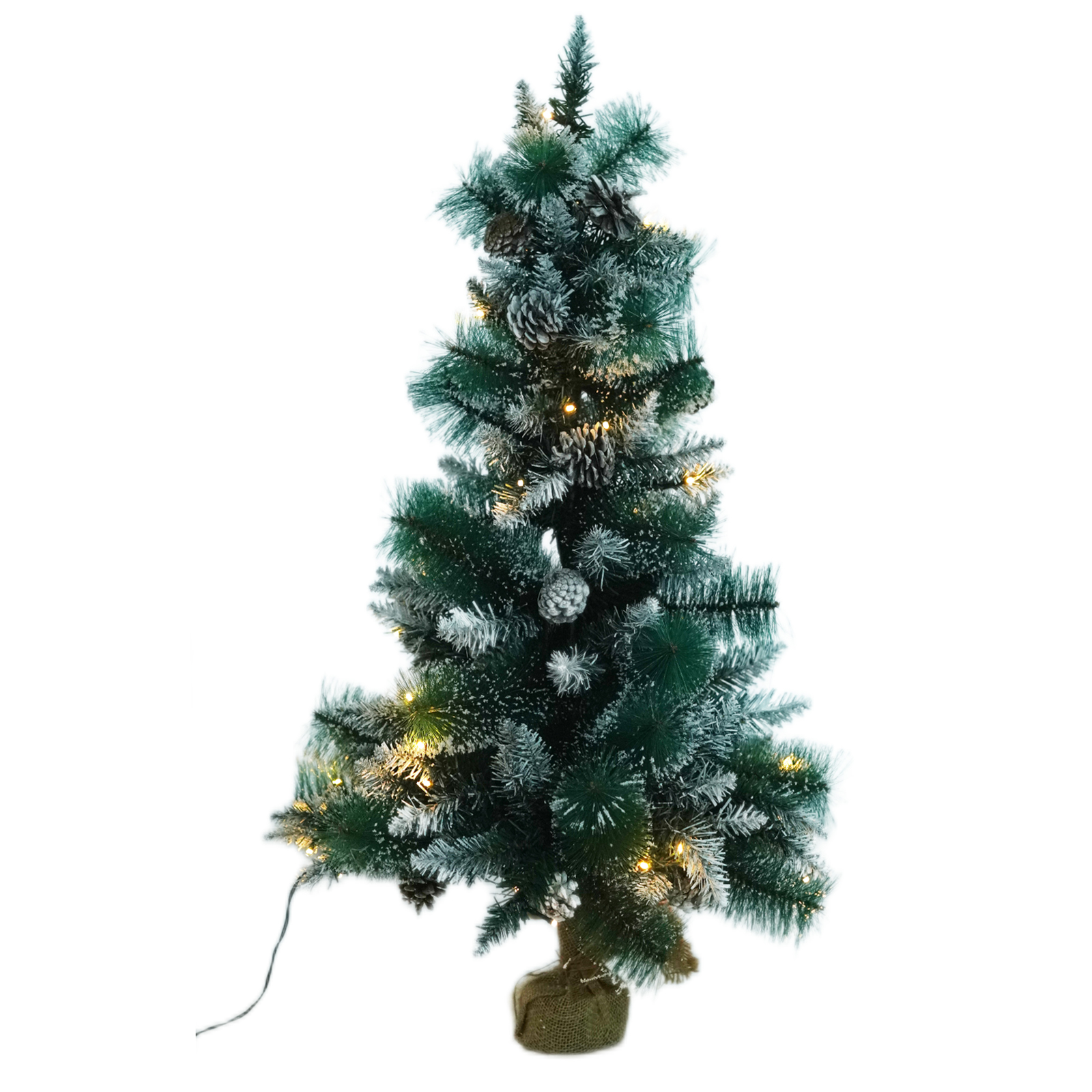 BIGTREE 3ft Small Table Top Christmas Tree with Light, Prelit ...