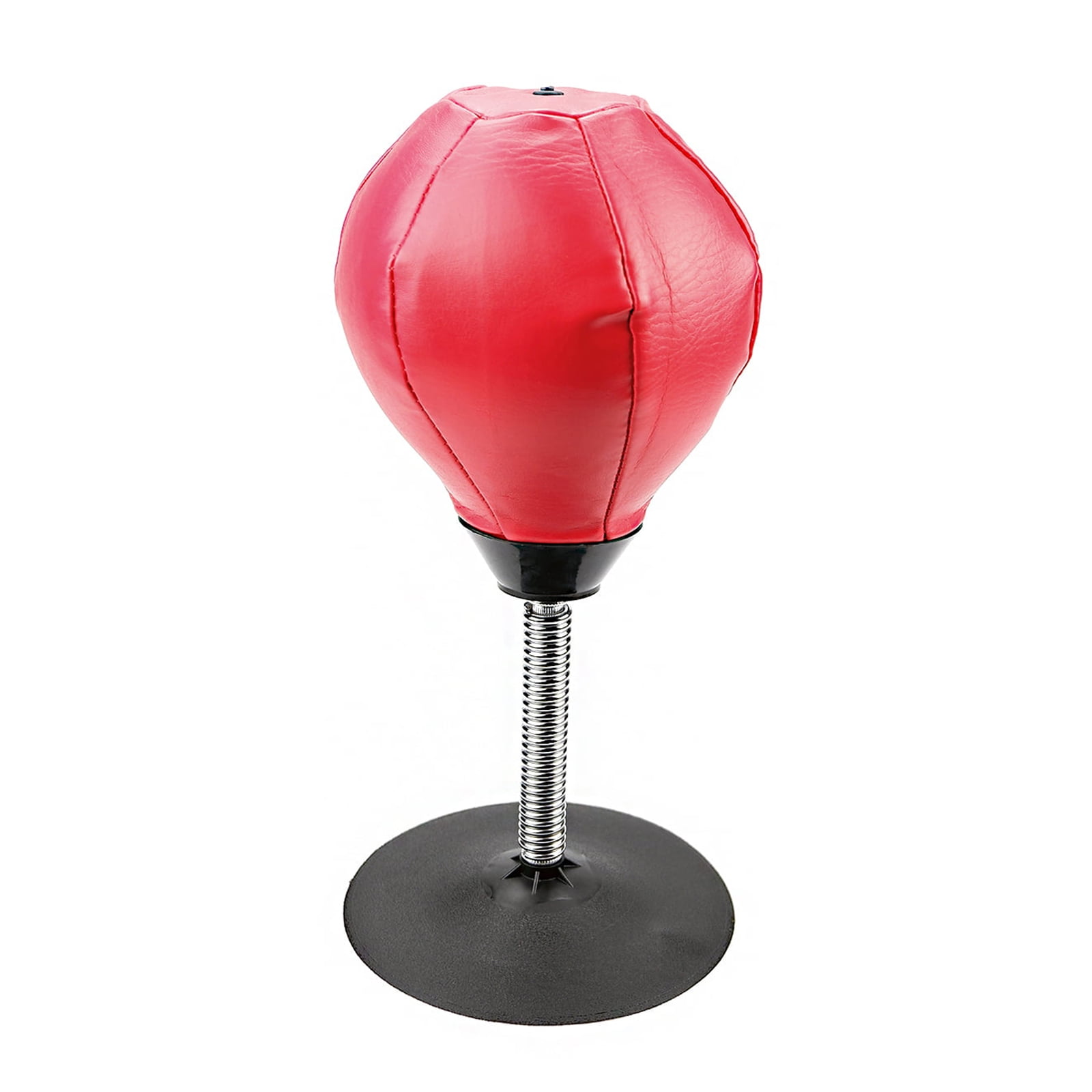 BIGTREE Desktop Mini Punching Ball Boxing Bag Suction Cup Stand, Red ...