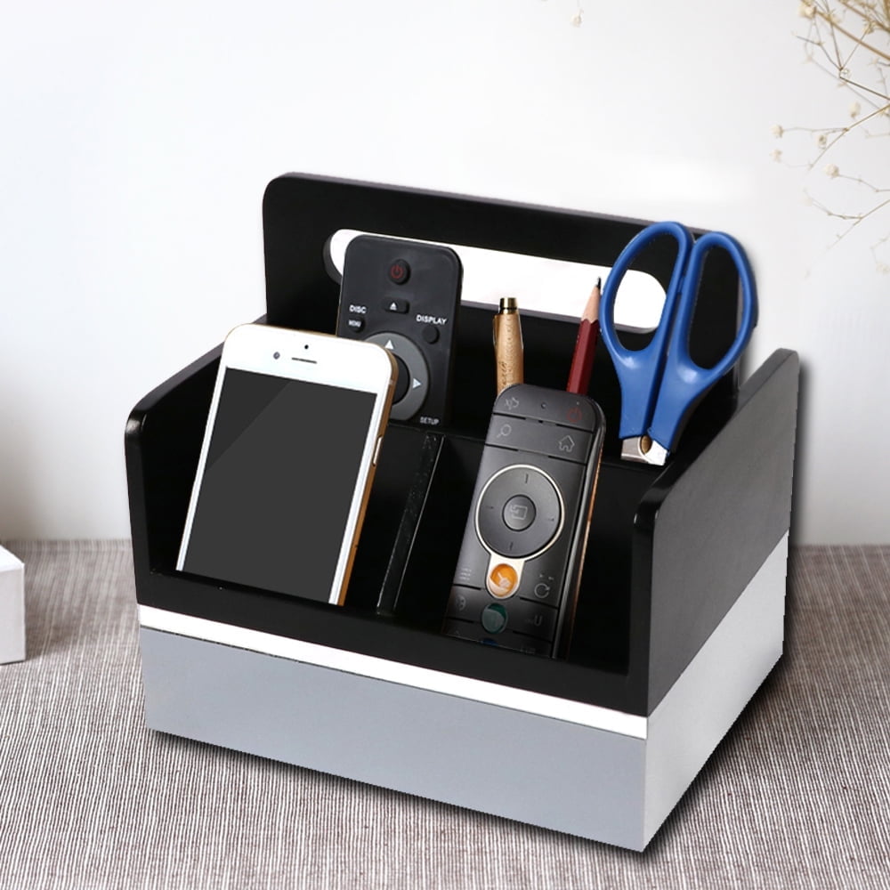 BIGTREE Remote Control Caddy Holder with 4 Compartments Table Top ...