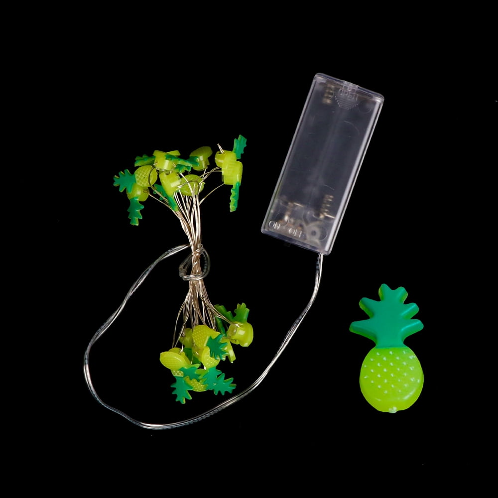 BIGTREE String Light White LED Pineapple Decoration Battery Power Mini ...
