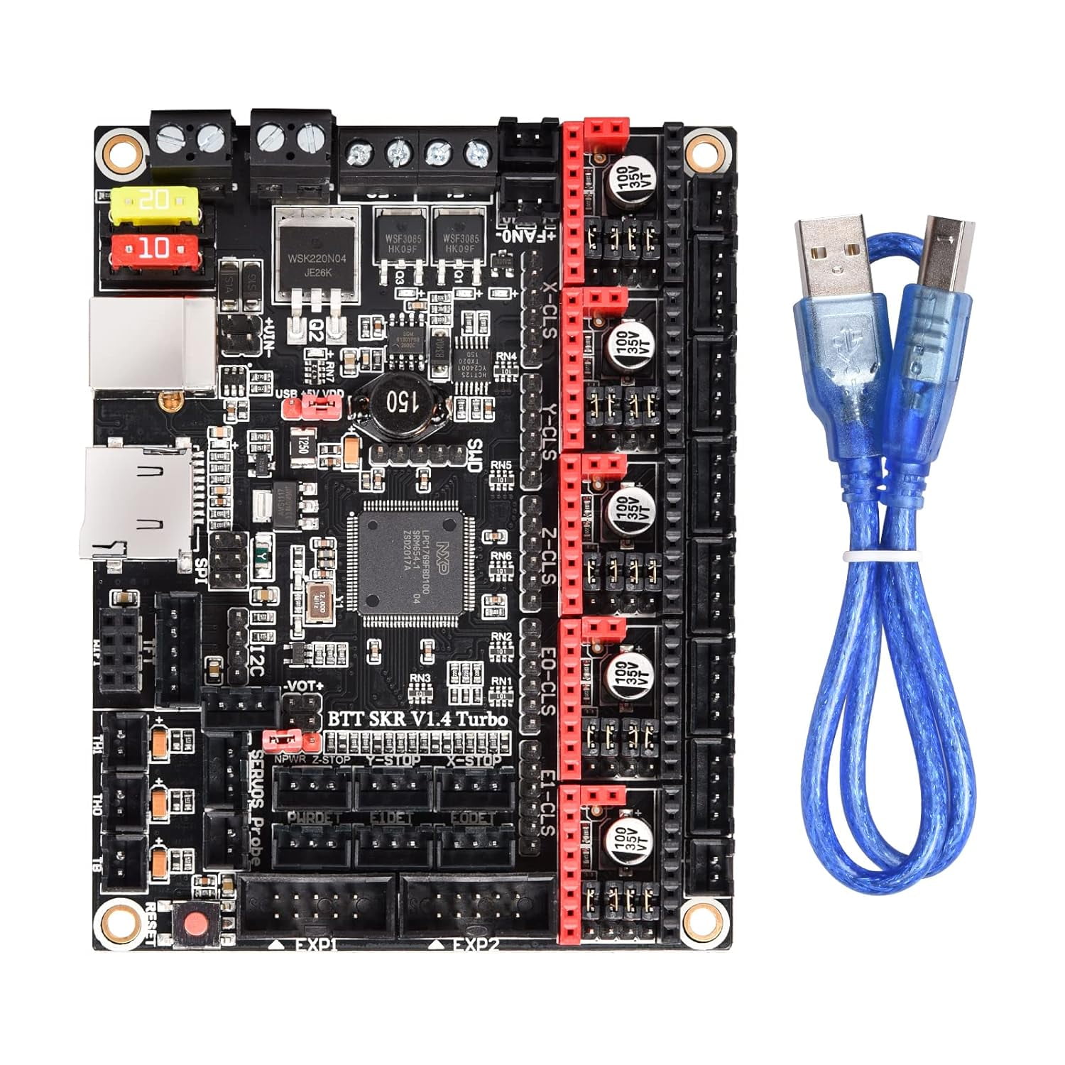 BIGTREETECH SKR V1.4 Turbo 32Bit Control Board 120MHZ Support 5 Axis ...