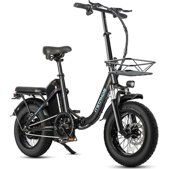 BIGUODIR 800W Peak Folding Electric Bike for Adults, 48V 20Ah Removable ...