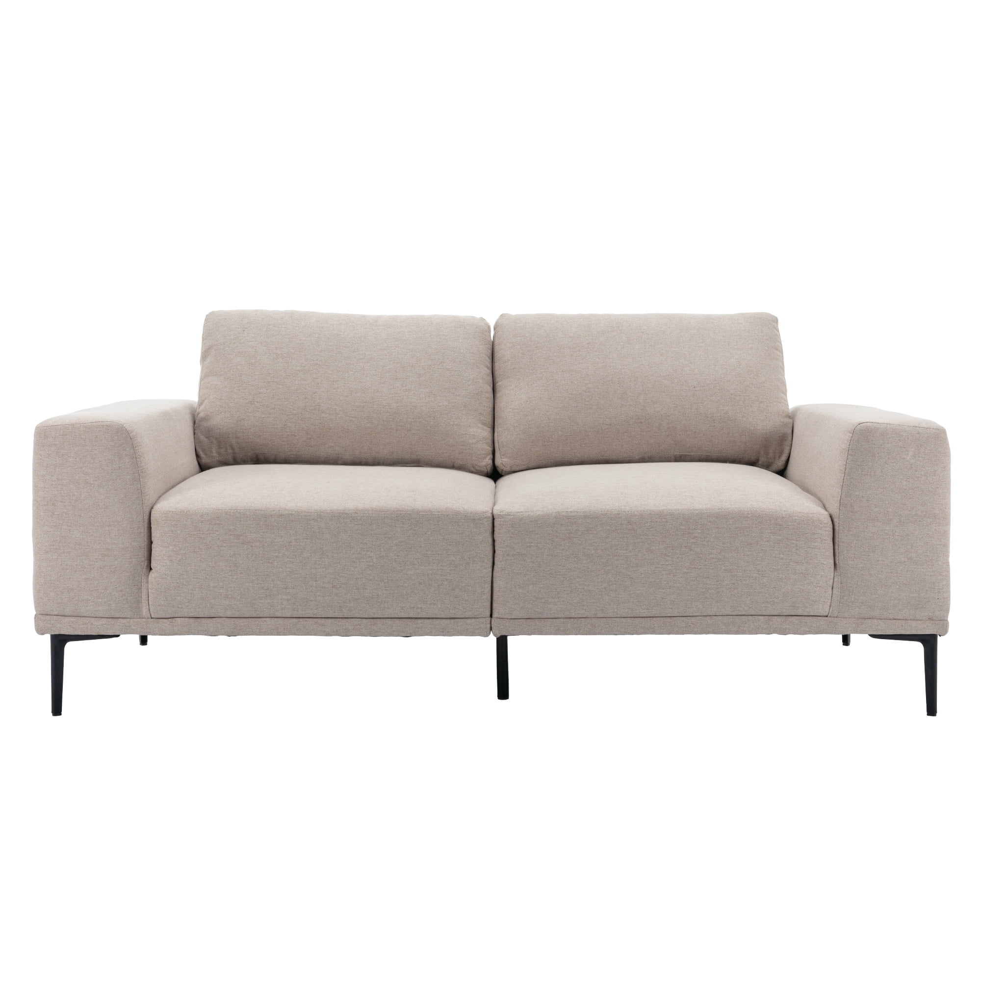 BIGWOO Large Loveseat Sofa Linen Fabric Couch Upholstered Couches,74.8 ...