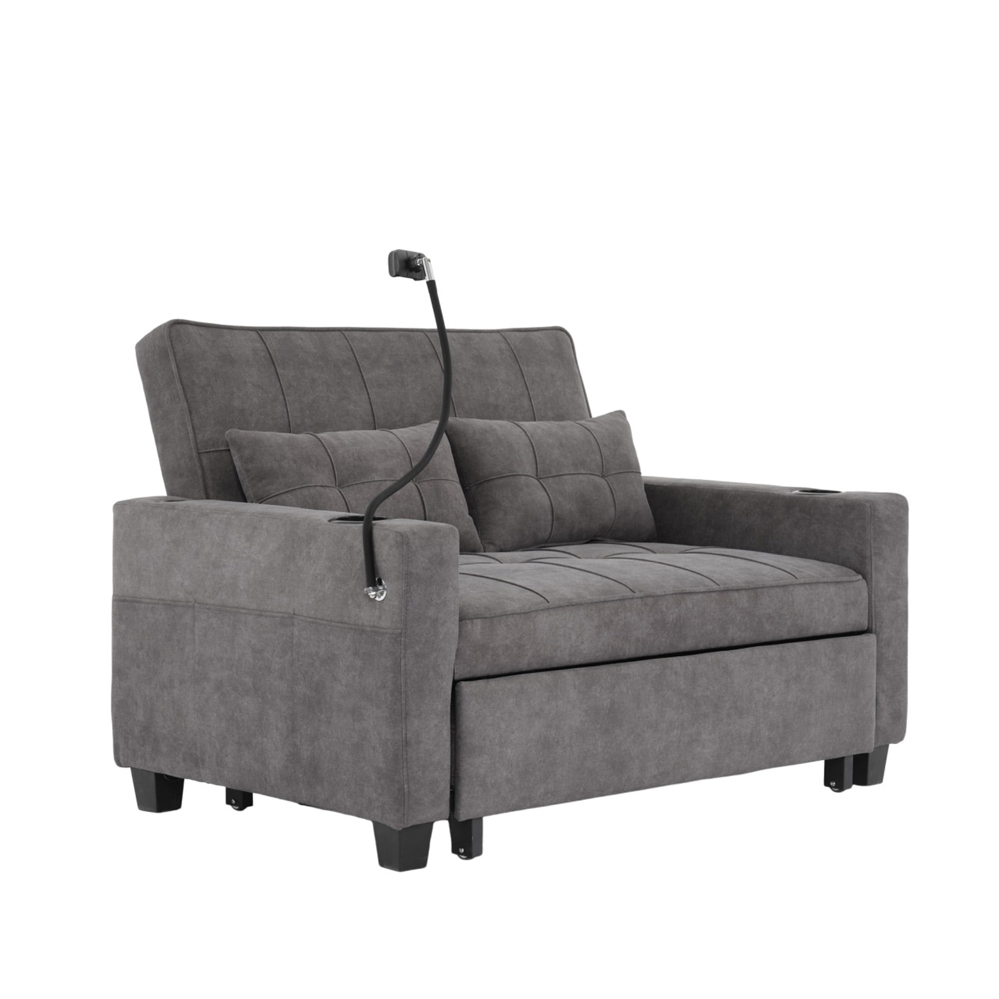 BIGWOO Chair Bed Convertible Chair,Pull Out Sleeper Chair Beds with USB ...