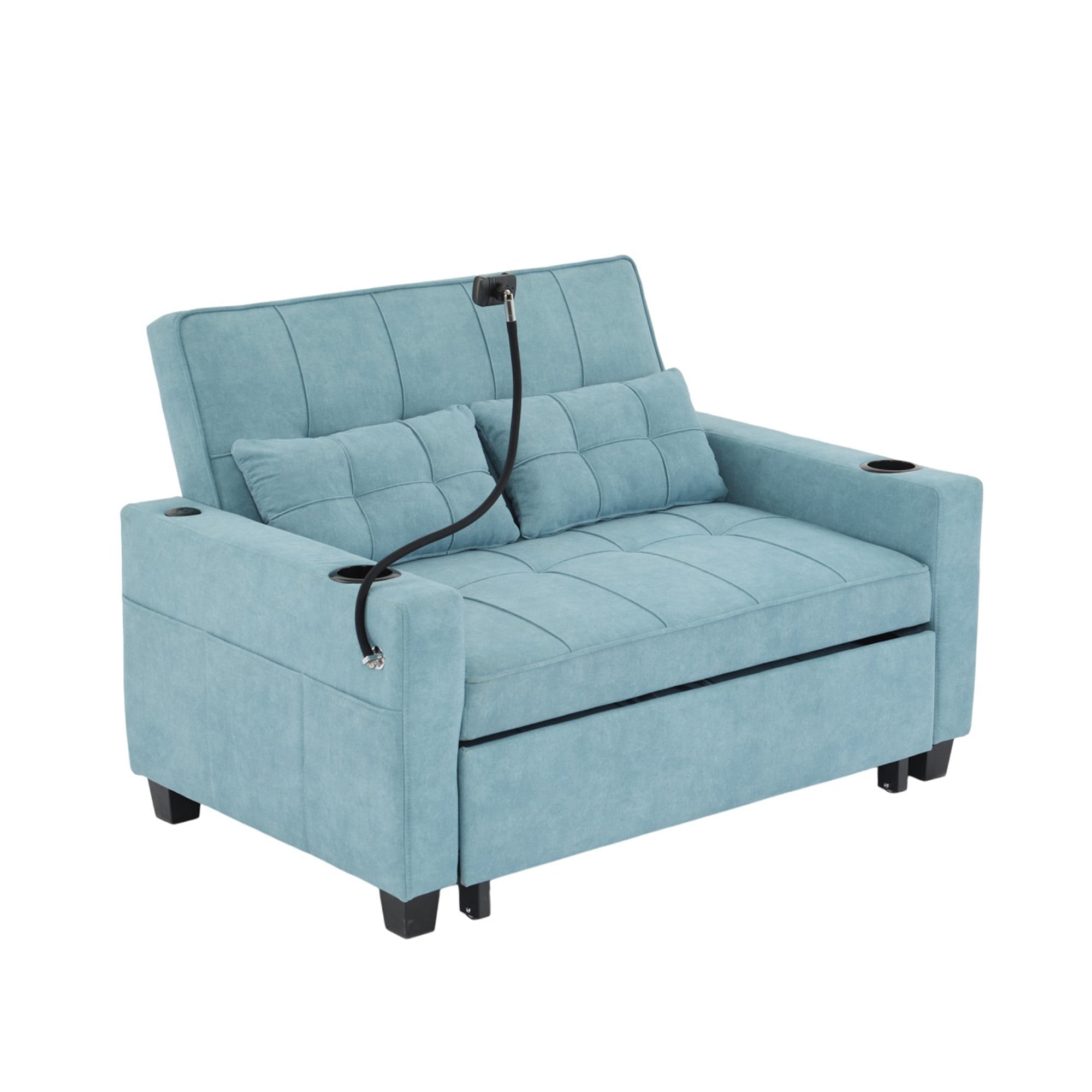 BIGWOO Chair Bed Convertible Chair,Pull Out Sleeper Chair Beds with USB ...