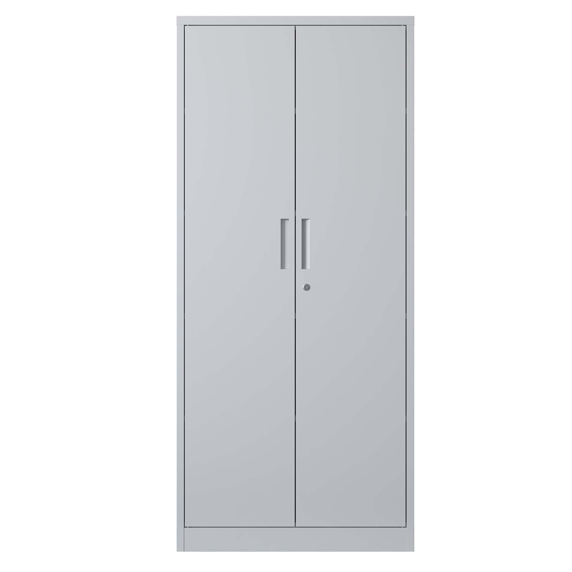 BIGWOO Metal Storage Cabinet, Steel Locking Cabinet with Doors and 4 Shelves, Lockable Files ...