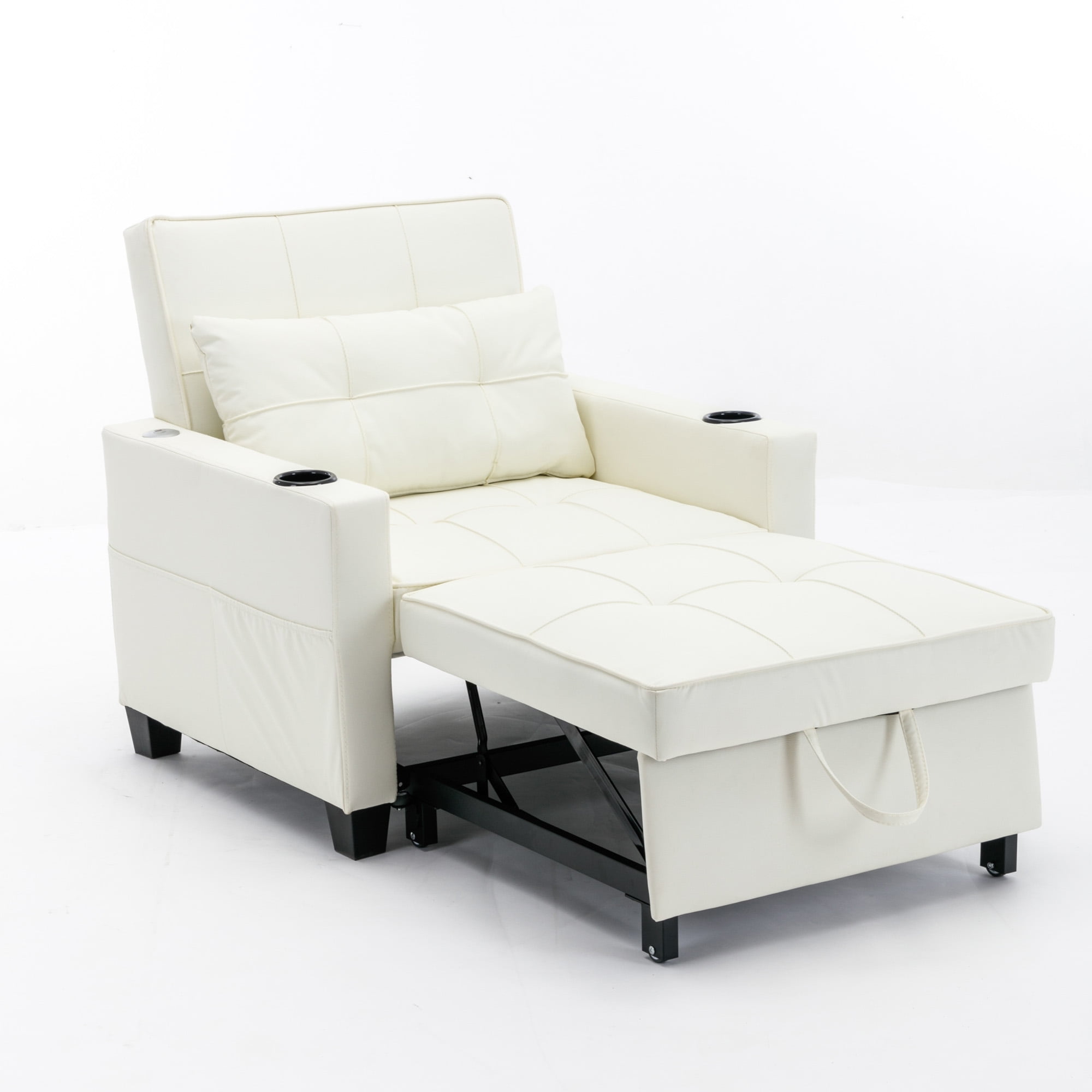 BIGWOO Pull Out Sleeper Chair Beds with USB Ports, Armchair Bed Sleeper ...
