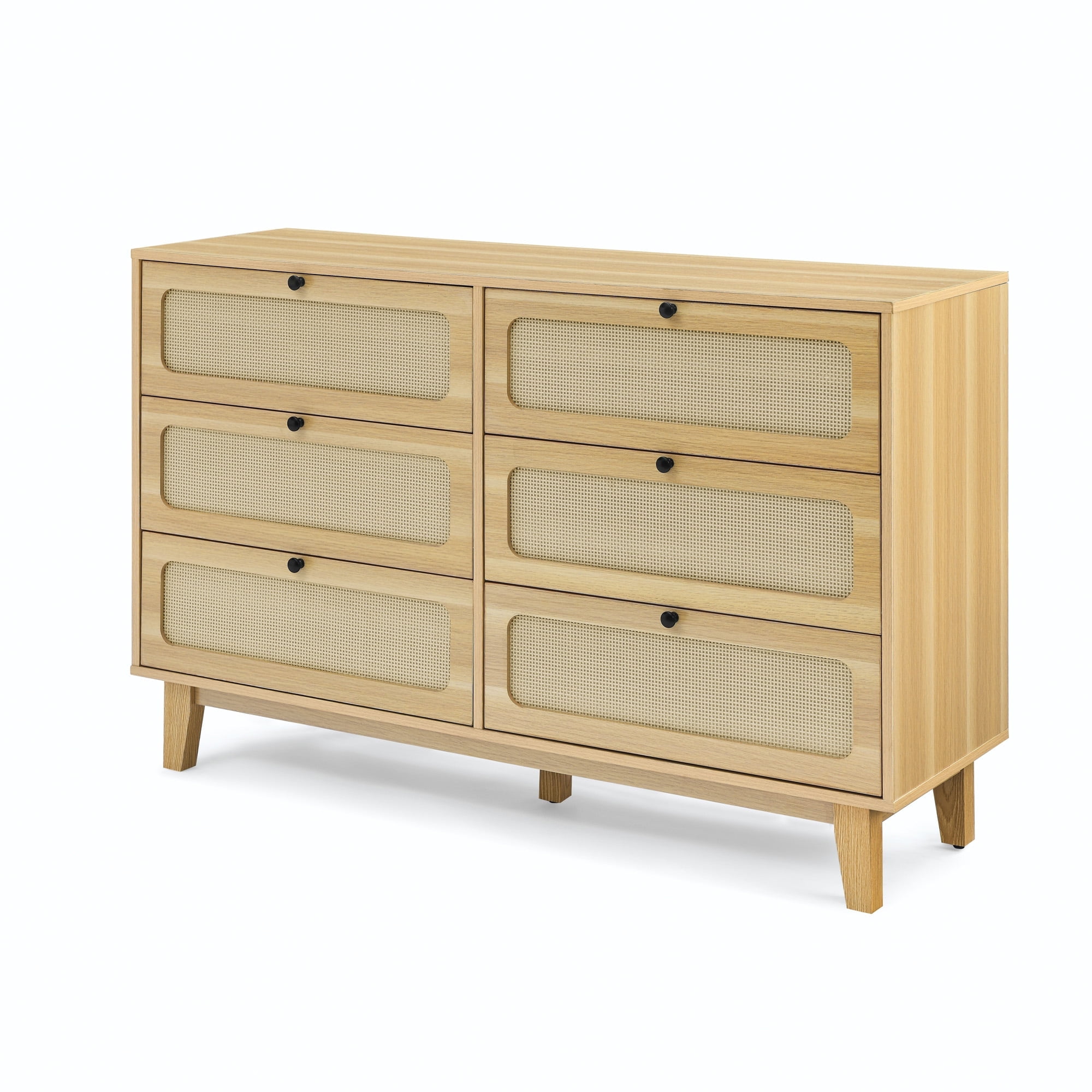 BIGWOO Wide Dresser with 6 Drawers Storage Cabinet for Bedroom Living ...