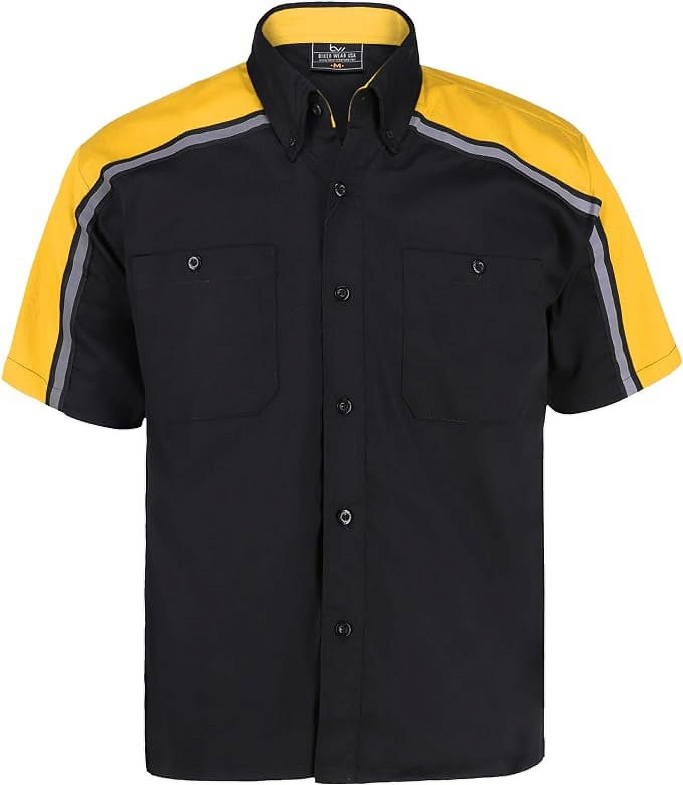 BIKER WEAR USA Men’s Work Shirt- Mechanical/Industrial Work Shirt with ...