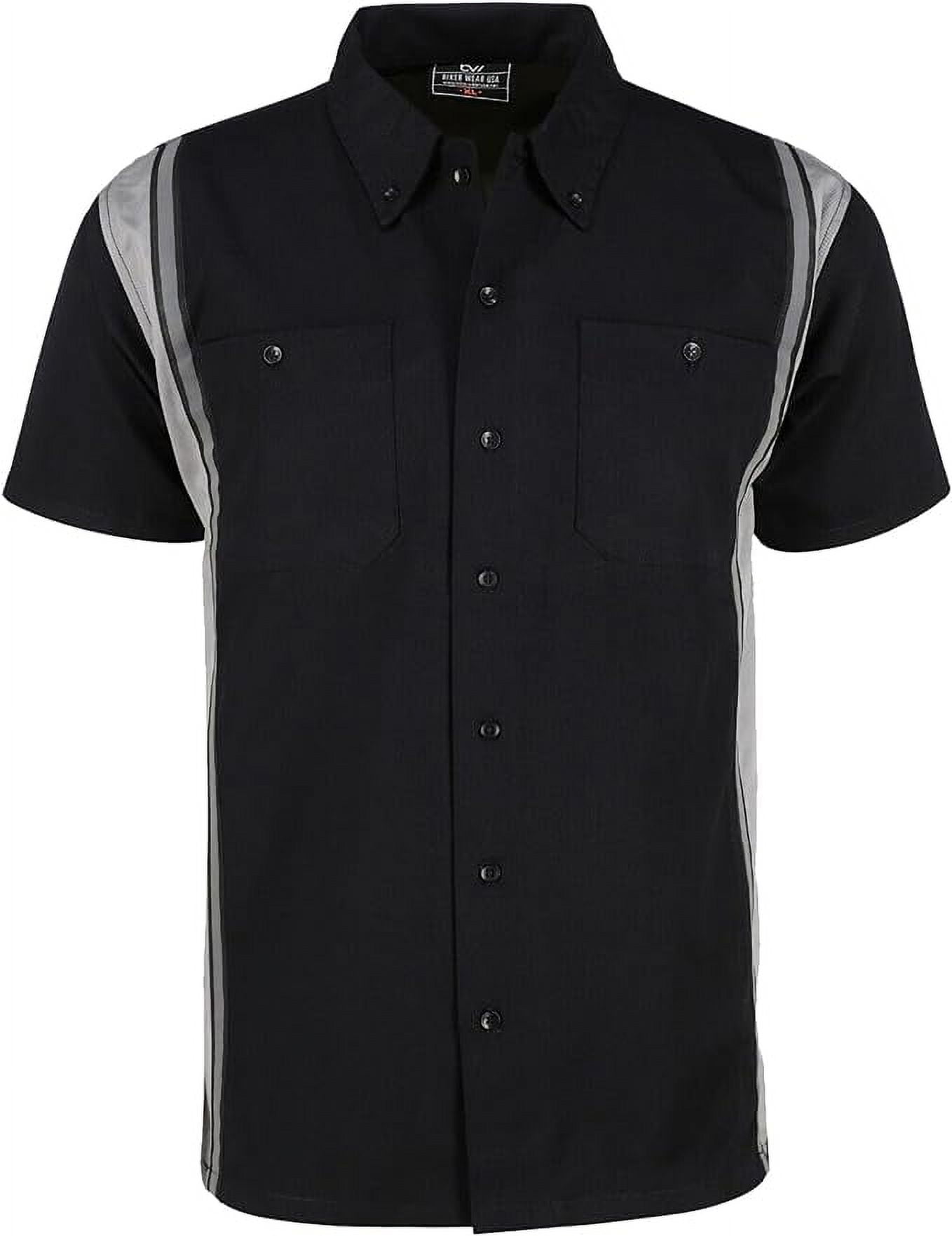 BIKER WEAR USA Men’s Work Shirt- Mechanical/Industrial Work Shirt with ...