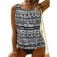 BIKINX Tankini Swimsuits for Women Plus Size Swimwear Tummy Control Two ...