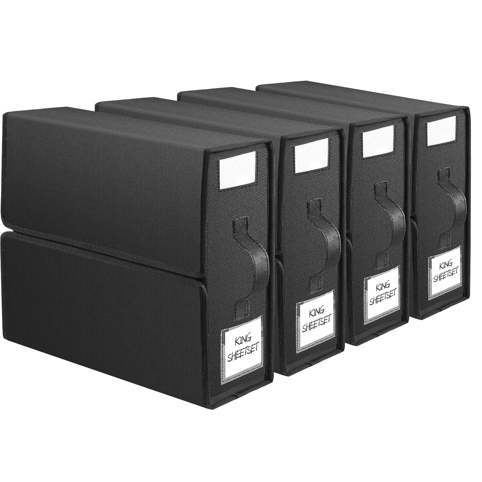 BIKTIC SheetCube Bed Sheet Organizers and Storage,4 Pack Sheet Folder ...