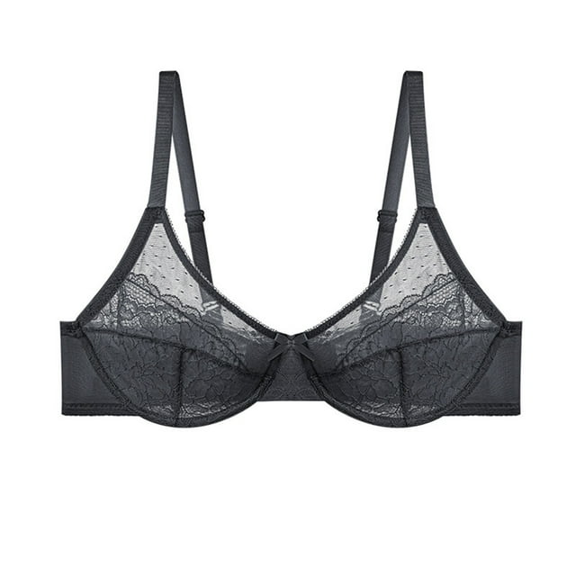BILIKEYU Bras for Women - Women's Plus Size Thin Mesh Gathered Soft ...