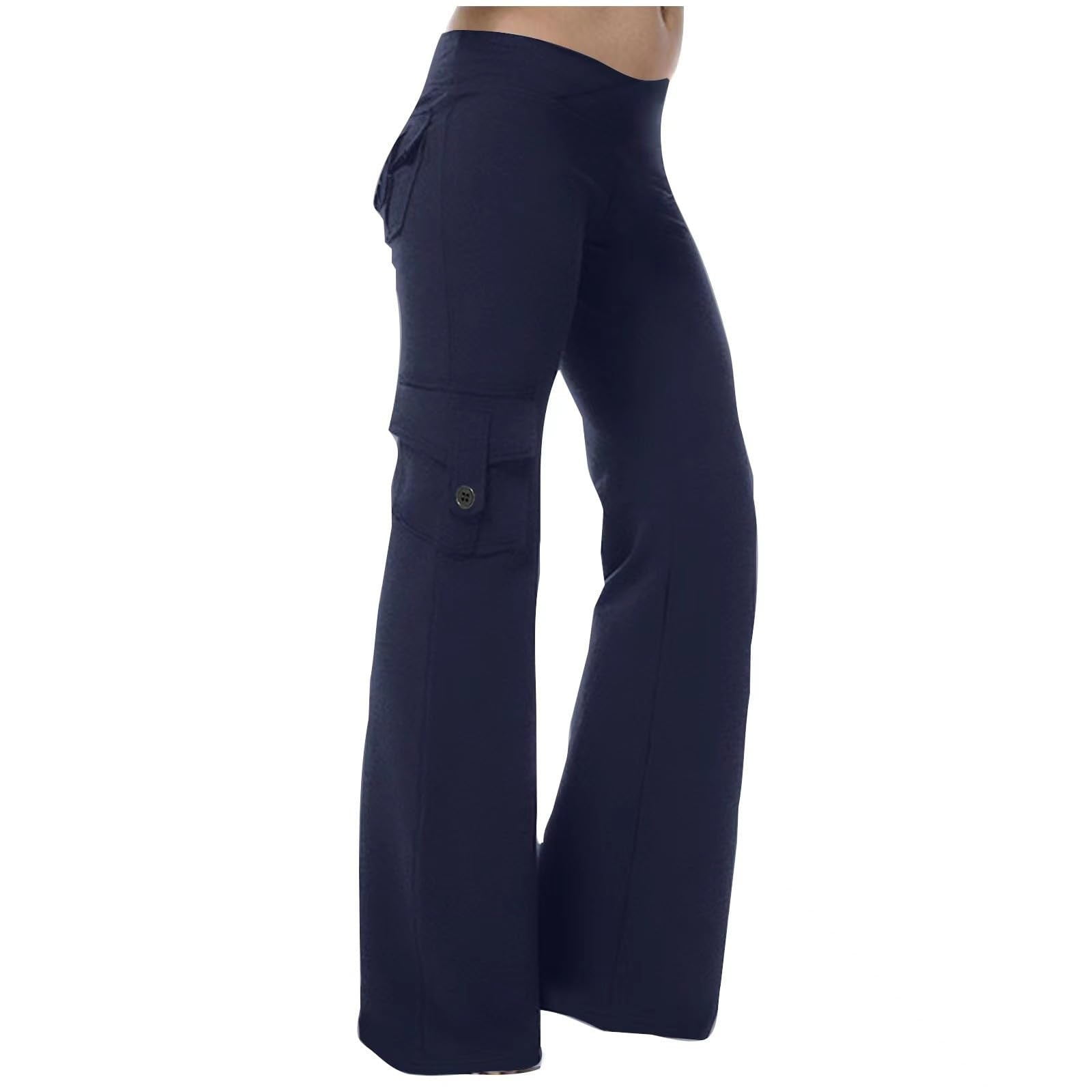 BILIKEYU Cargo Pants Women High Waisted Wide Leg Hiking Sweatpant Multi ...