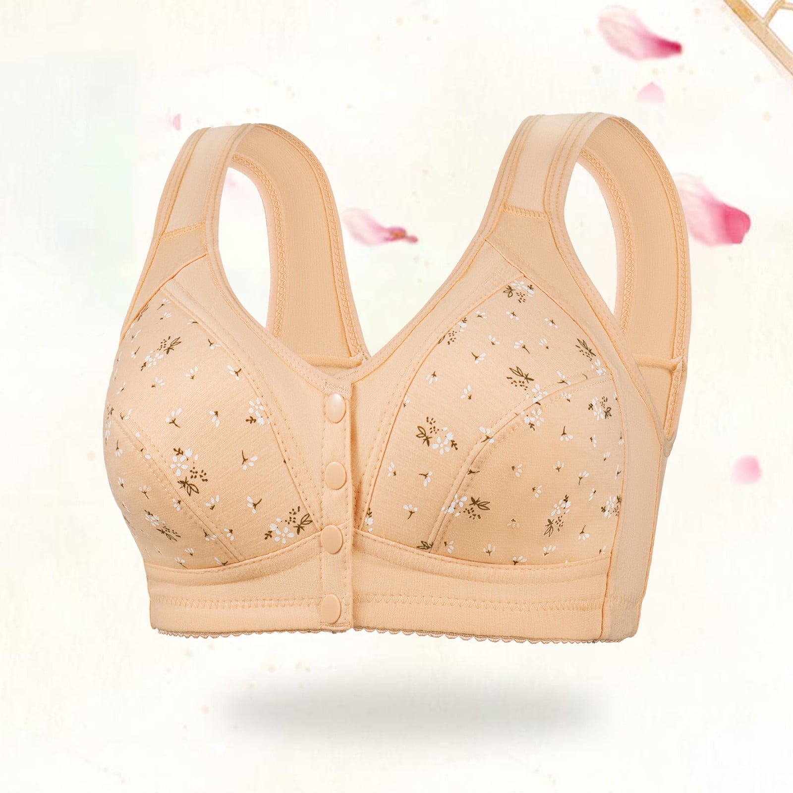 BILIKEYU Front Closure Seamless Jelly Bras for Women No Underwire Plus ...