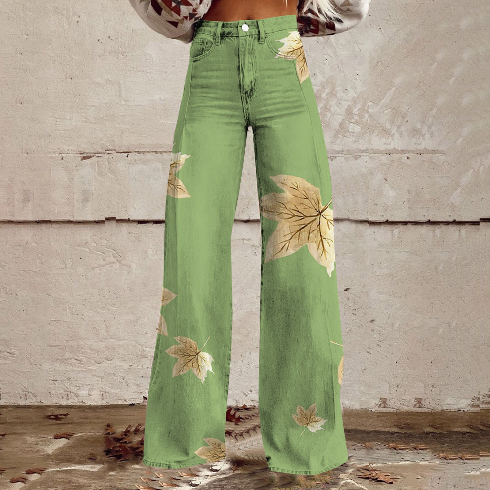 BILIKEYU Woman's High Waist Loose Fit Casual Colorful Jeans, Womens ...