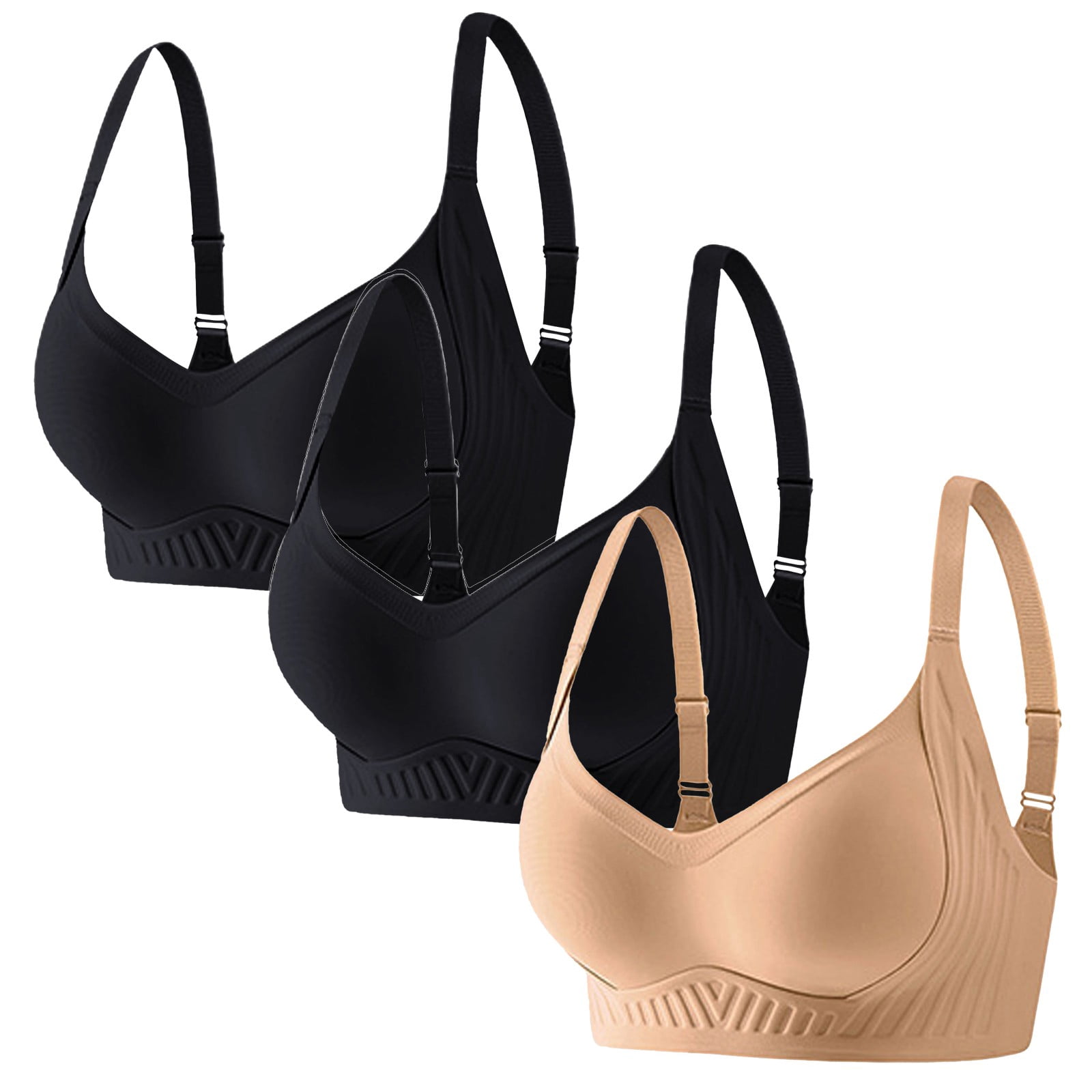 BILIKEYU Women Deep V No Jelly Underwear Thin And Large Chest ...