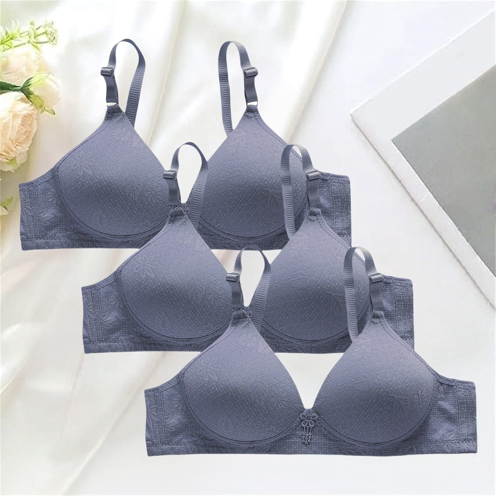 BILIKEYU Women's 3 Pack No Underwire Breathable Bras, Bras for Women ...