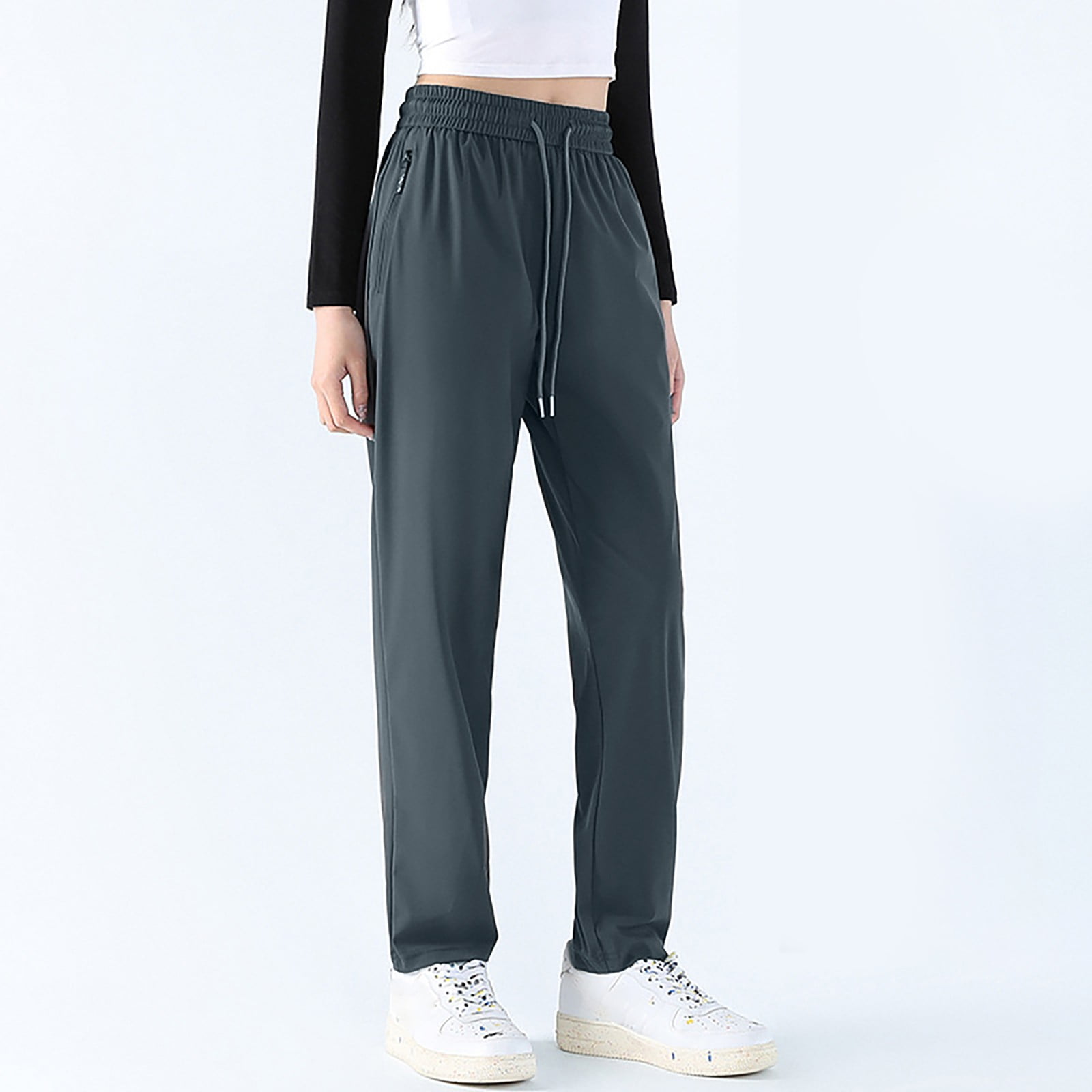 BILIKEYU Women's Casual Loose Fit Oversized Straight Leg Pants, Womens ...