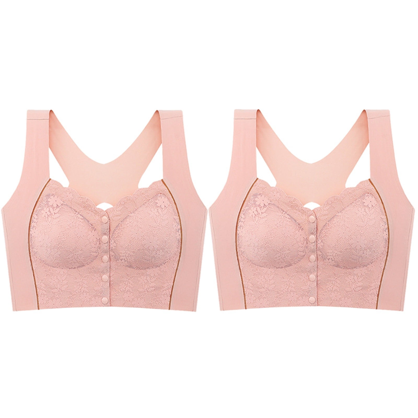 BILIKEYU Women's Color Blocked Large Elastic Vest Style Underwear Bra ...