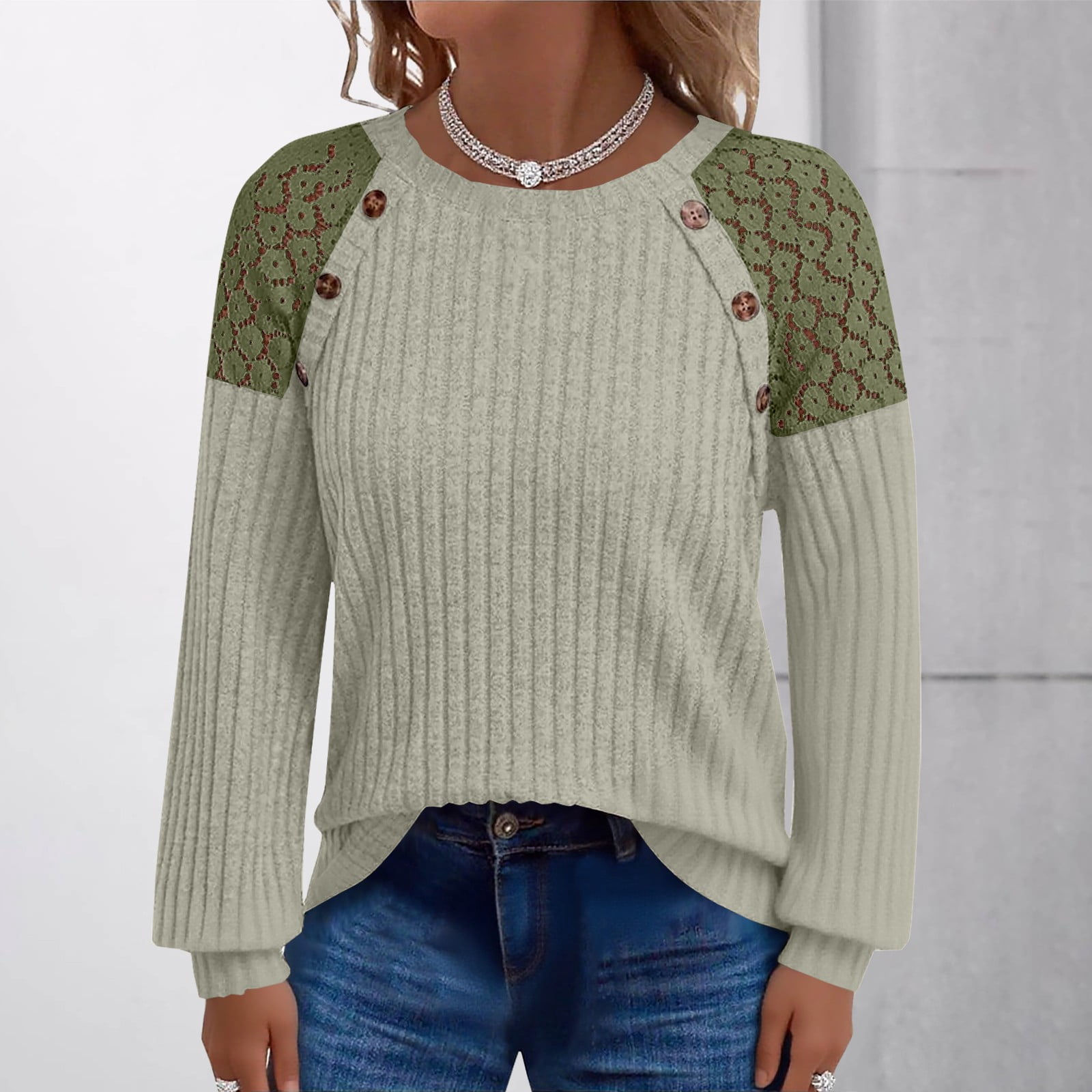 BILIKEYU Women's Long Sleeve Casual V Neck Clothes, Women Fall Clothes ...