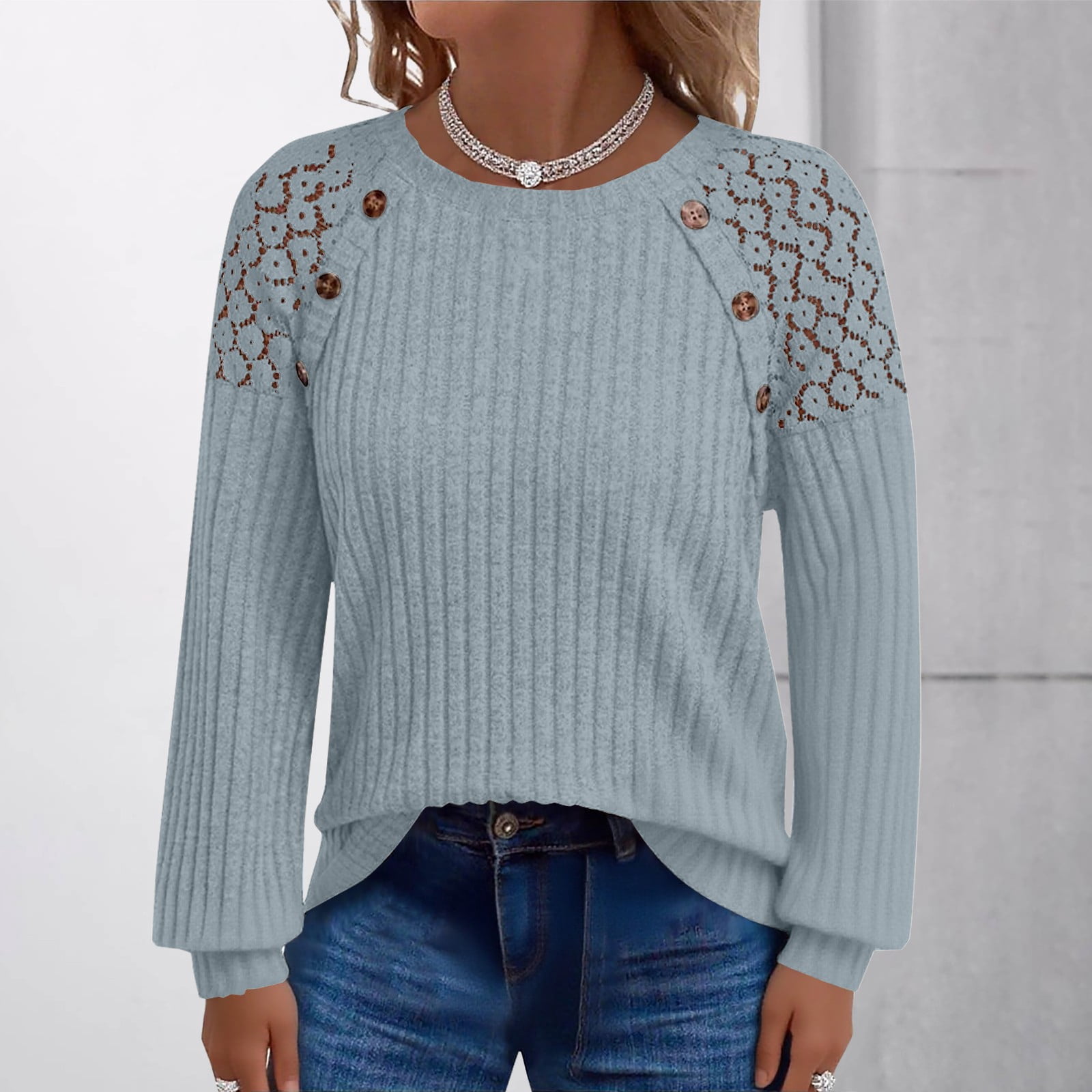 BILIKEYU Women's Long Sleeve Casual V Neck Clothes, Women Fall Clothes ...
