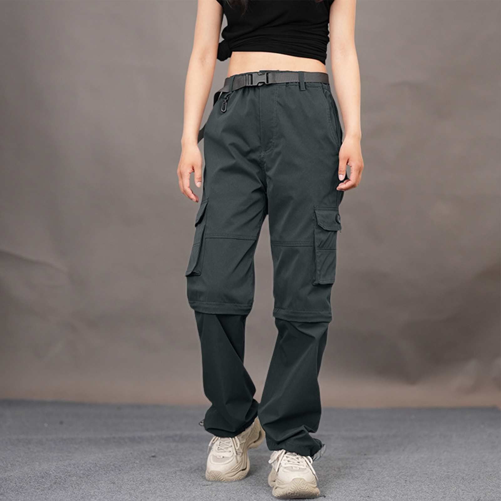 BILIKEYU Women's Outdoor Quick Drying Style Elastic Windbreaker Pants, women's clothing, womens ...