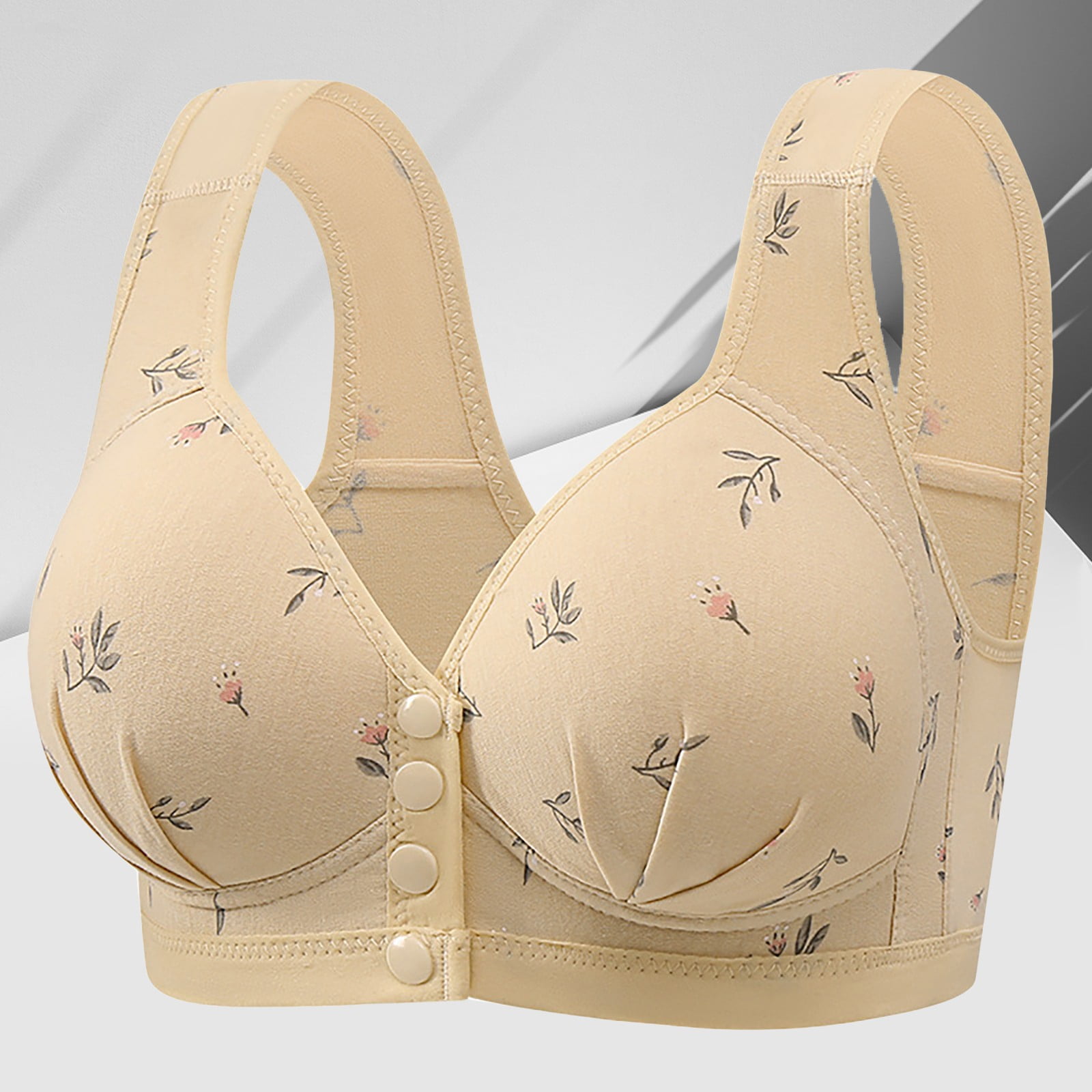 BILIKEYU Women's Plus Size Front Button Bra, Bras for Women, Plus Size ...