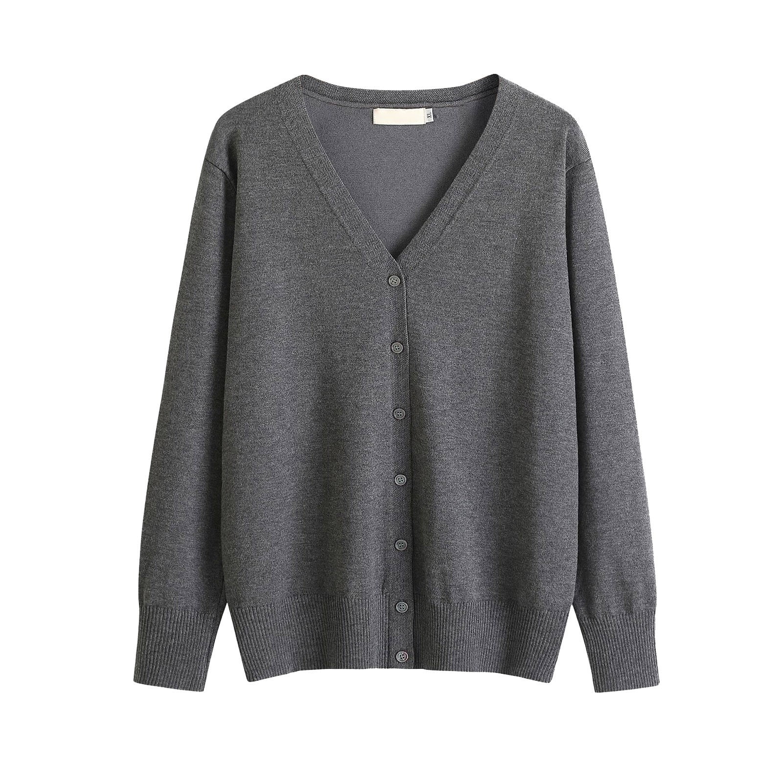 BILIKEYU Women's Solid Tone Buttoned Mercerized Cotton Loose Sweater ...