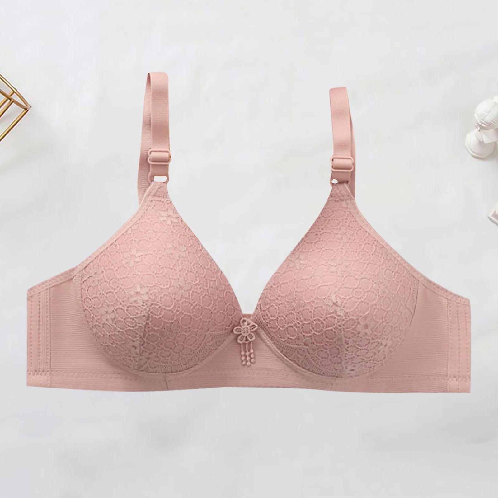 BILIKEYU Women's Thin Striped Large Sized without Underwire Bra, Bras ...