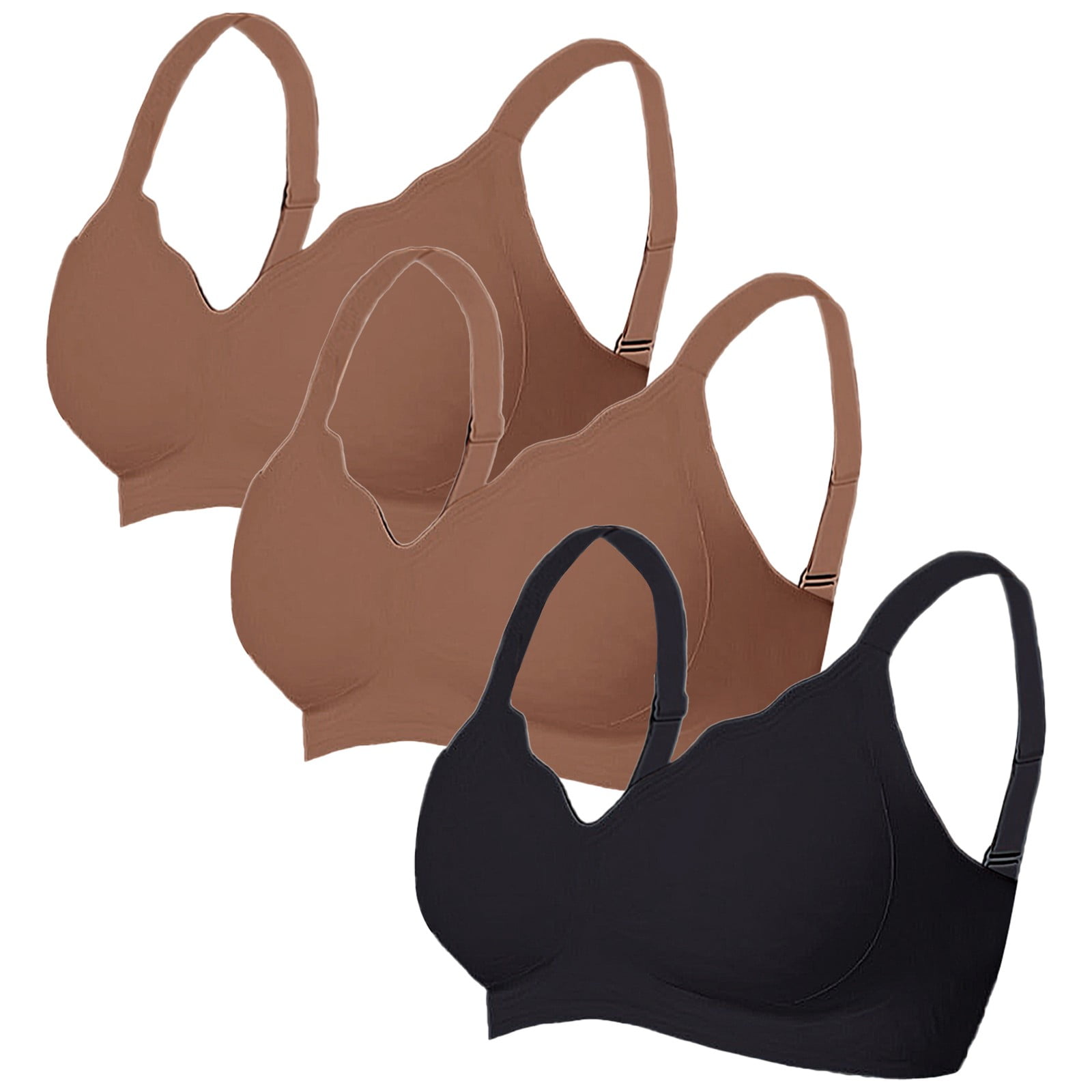 BILIKEYU Women's Wireless Soft Bralette Full Coverage Bras, Bras for ...