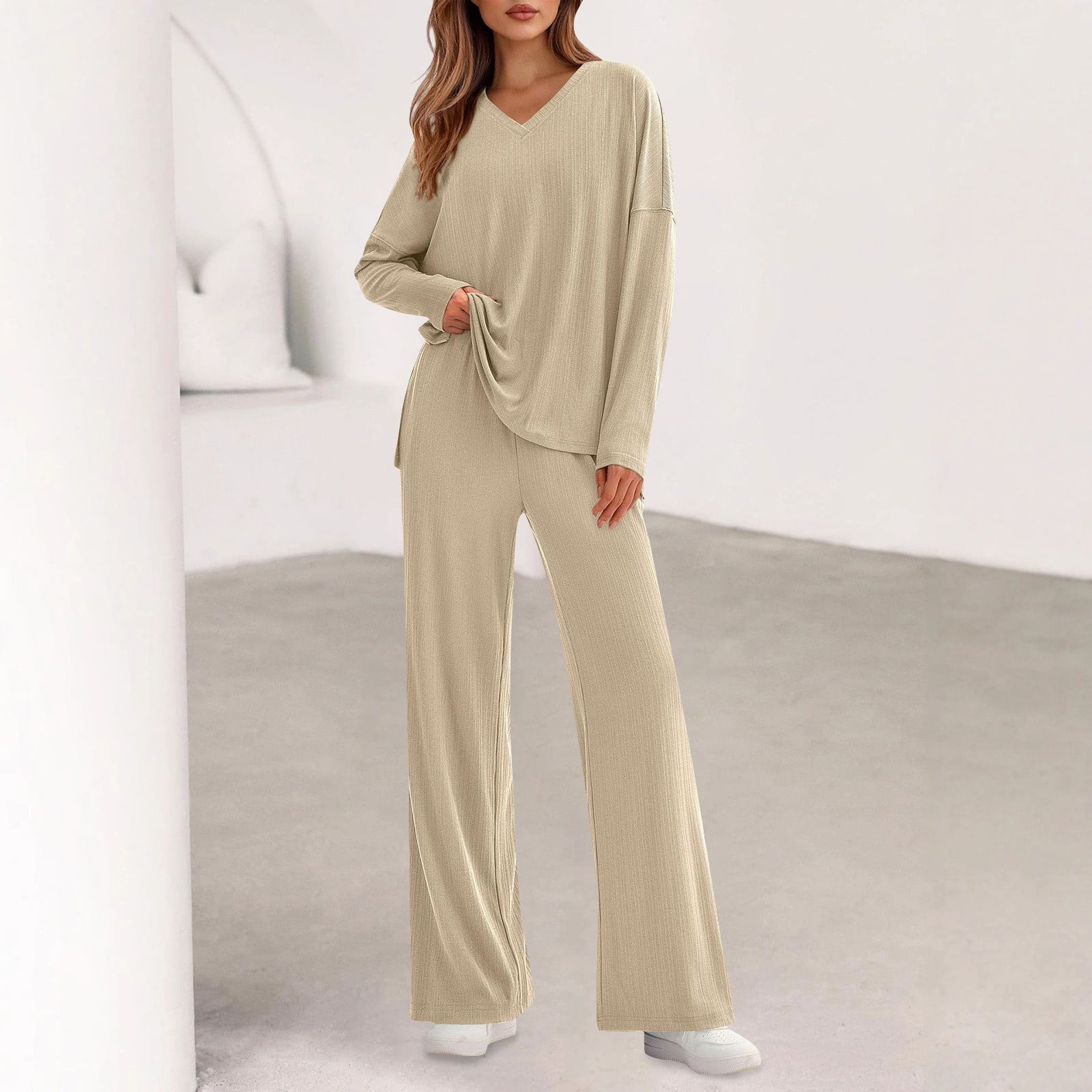 BILIKEYU Womens Striped Two Piece Outfits Matching Sweatsuit ...