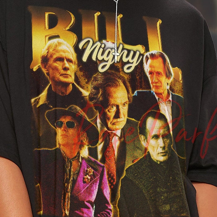 BILL NIGHY 90's T-shirt - Bill Nighy Bootleg Tees, Bill Nighy Fans ...