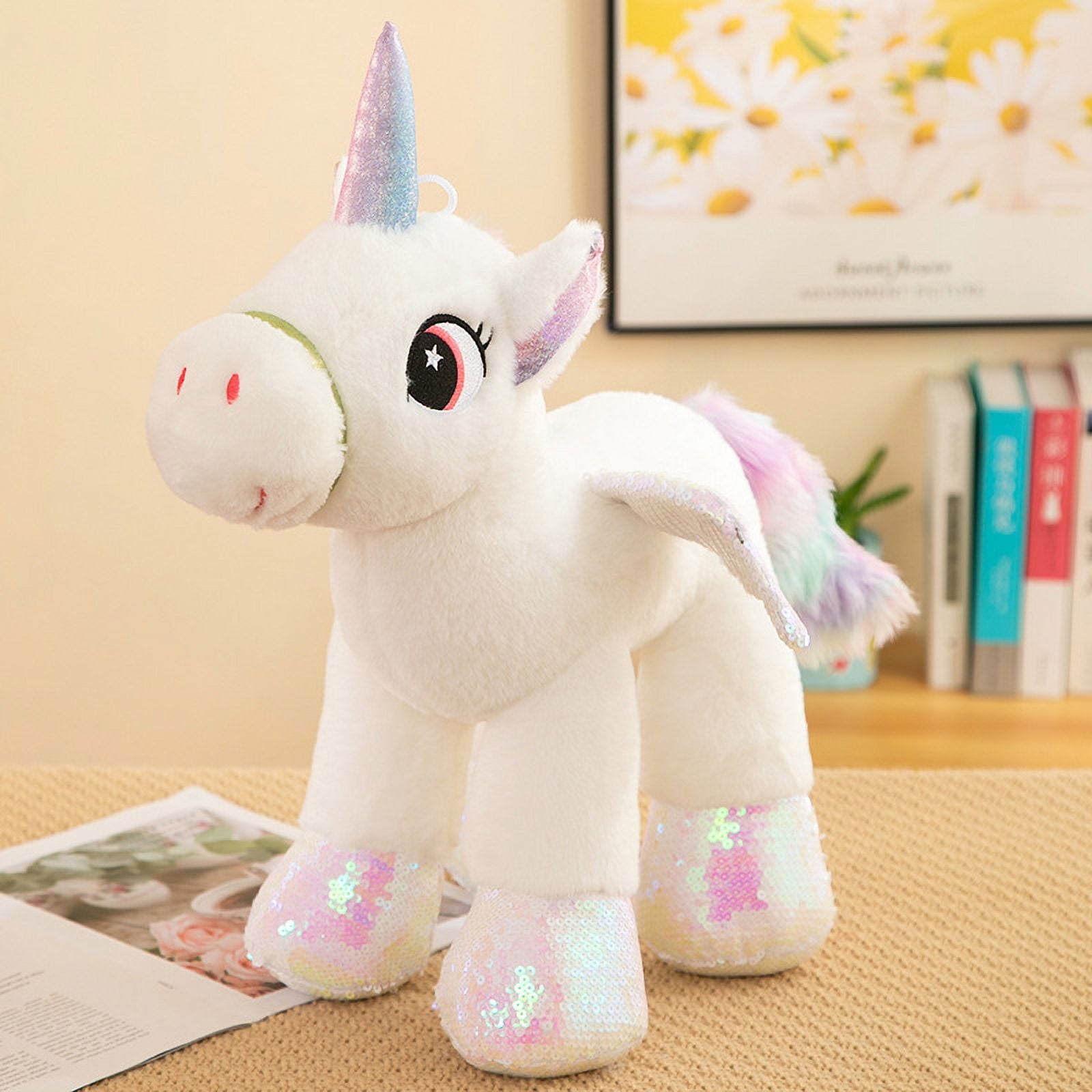 BILLCOS 13.7'' 21.65'' Unicorn Toys Plush, Big Unicorn Stuffed Animals ...