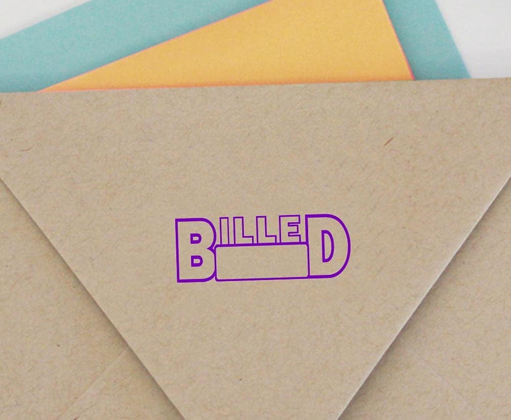 BILLED Self Inking Rubber Stamp Custom Colop Office Stationary P20 Mini ...