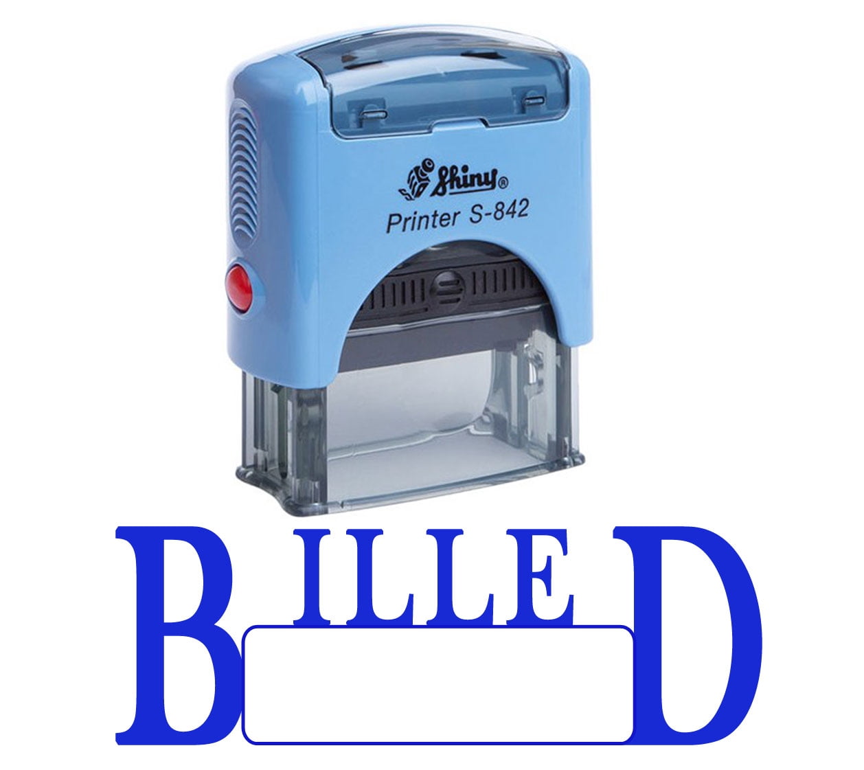 BILLED Self Inking Rubber Stamp Custom Shiny Office Stationary Stamp ...