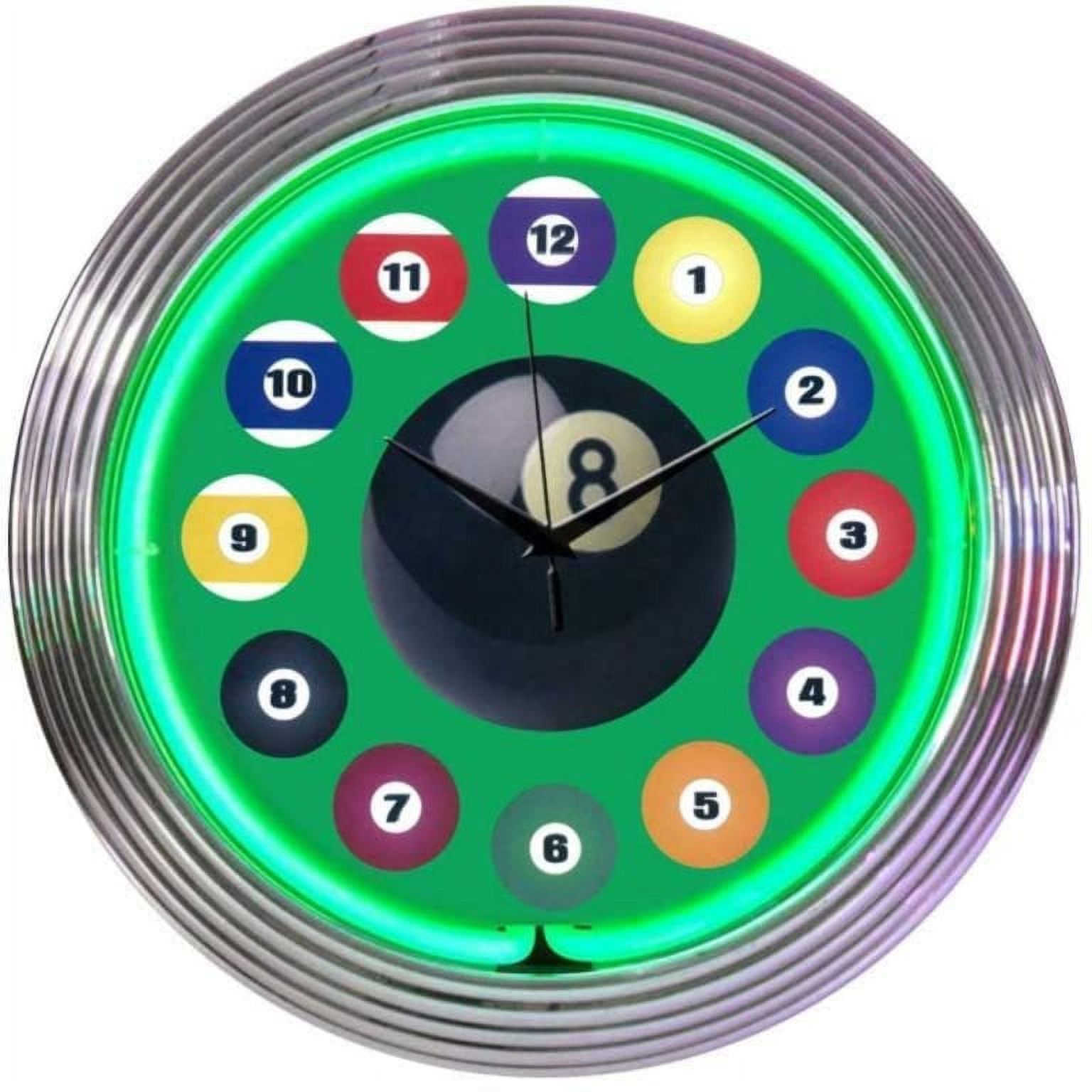 BILLIARD BALL GREEN NEON CLOCK – 8BLDBG - Walmart.com