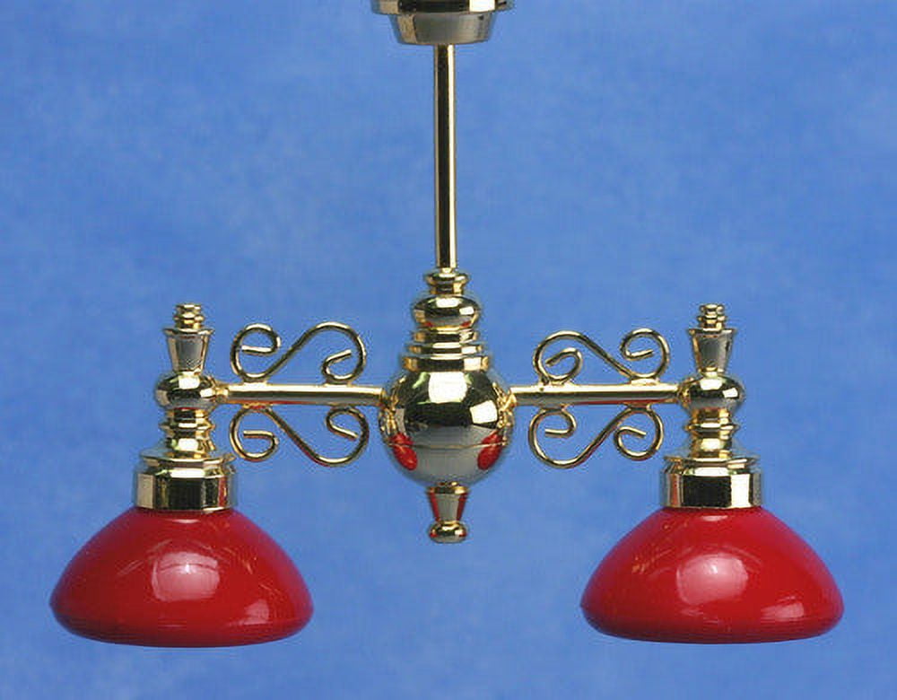 BILLIARD CHAND/RED SHADE Miniature Scale - Walmart.com