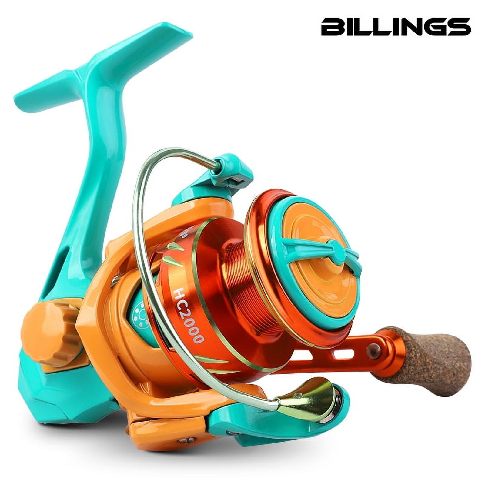 BILLINGS 1000-6000 Spinning Fishing Reel Max Drag 10KG Aluminum Spool 5.2:1 Freshwater Saltwater ...