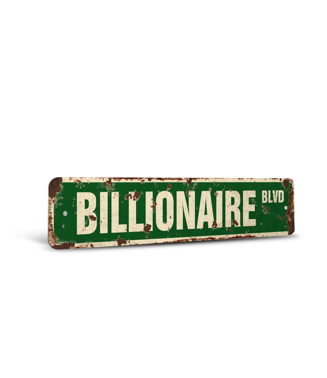 BILLIONAIRE Vintage Style Rustic Street Sign – Millionaire Money ...