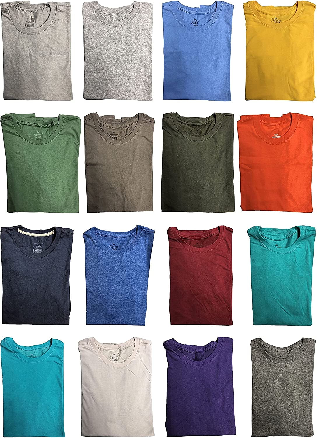 Billionhats 12 Pack Plus Size Men Cotton T Shirt Bulk Big Tall Short