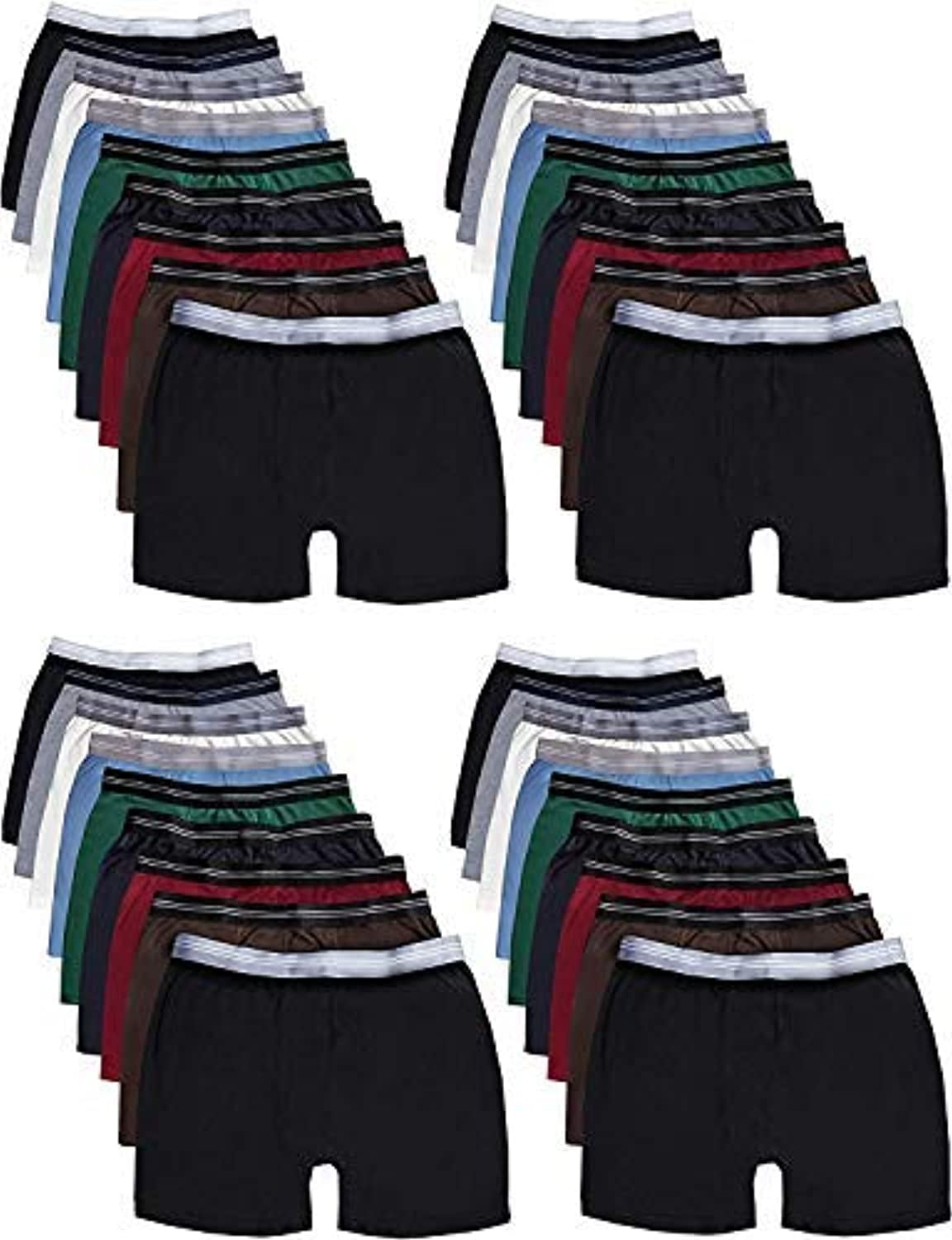 BILLIONHATS 180 Pack Men's Cotton Underwear Boxer Briefs Wholesale ...