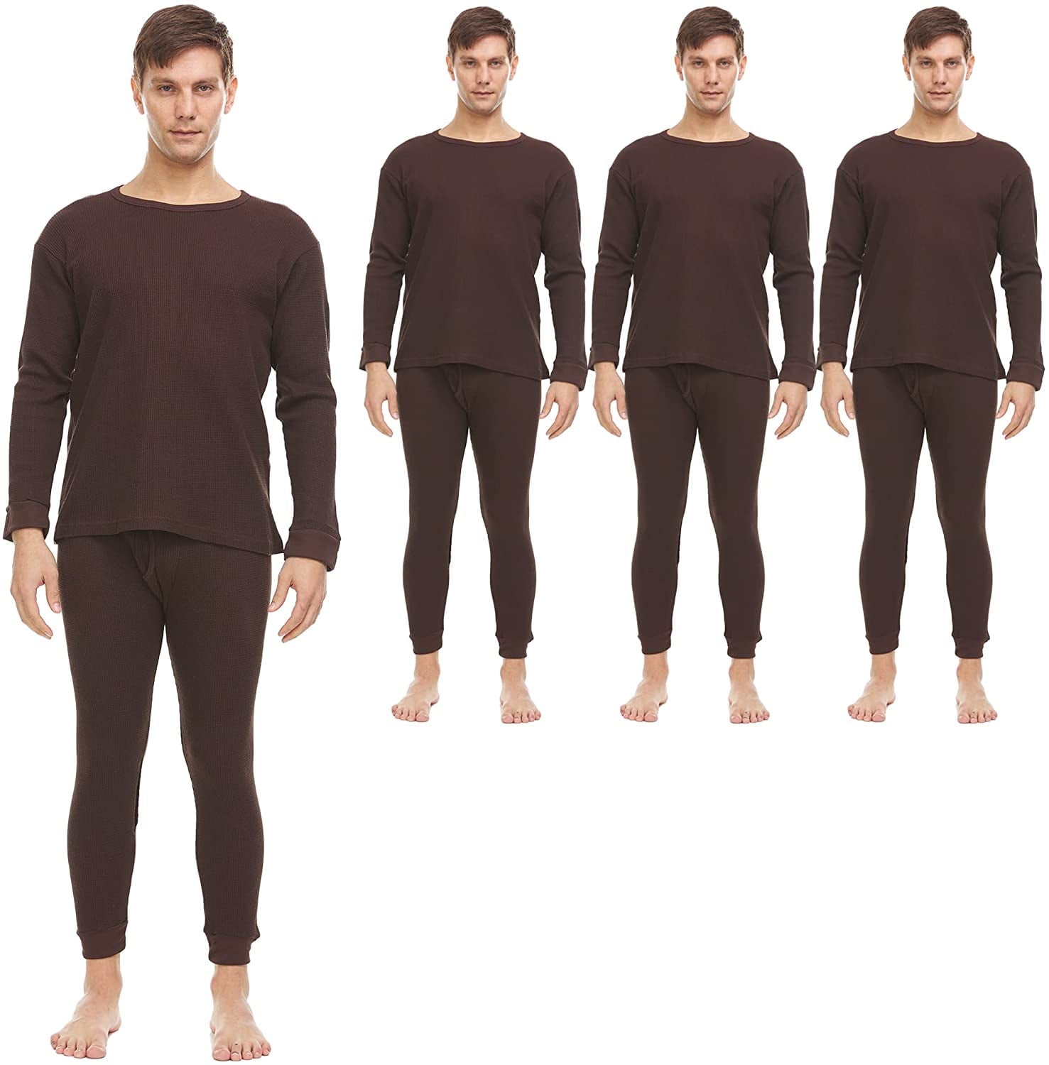 BILLIONHATS 3 Pack of 2pc Thermal Sets for Men, Base Layer Long Johns ...