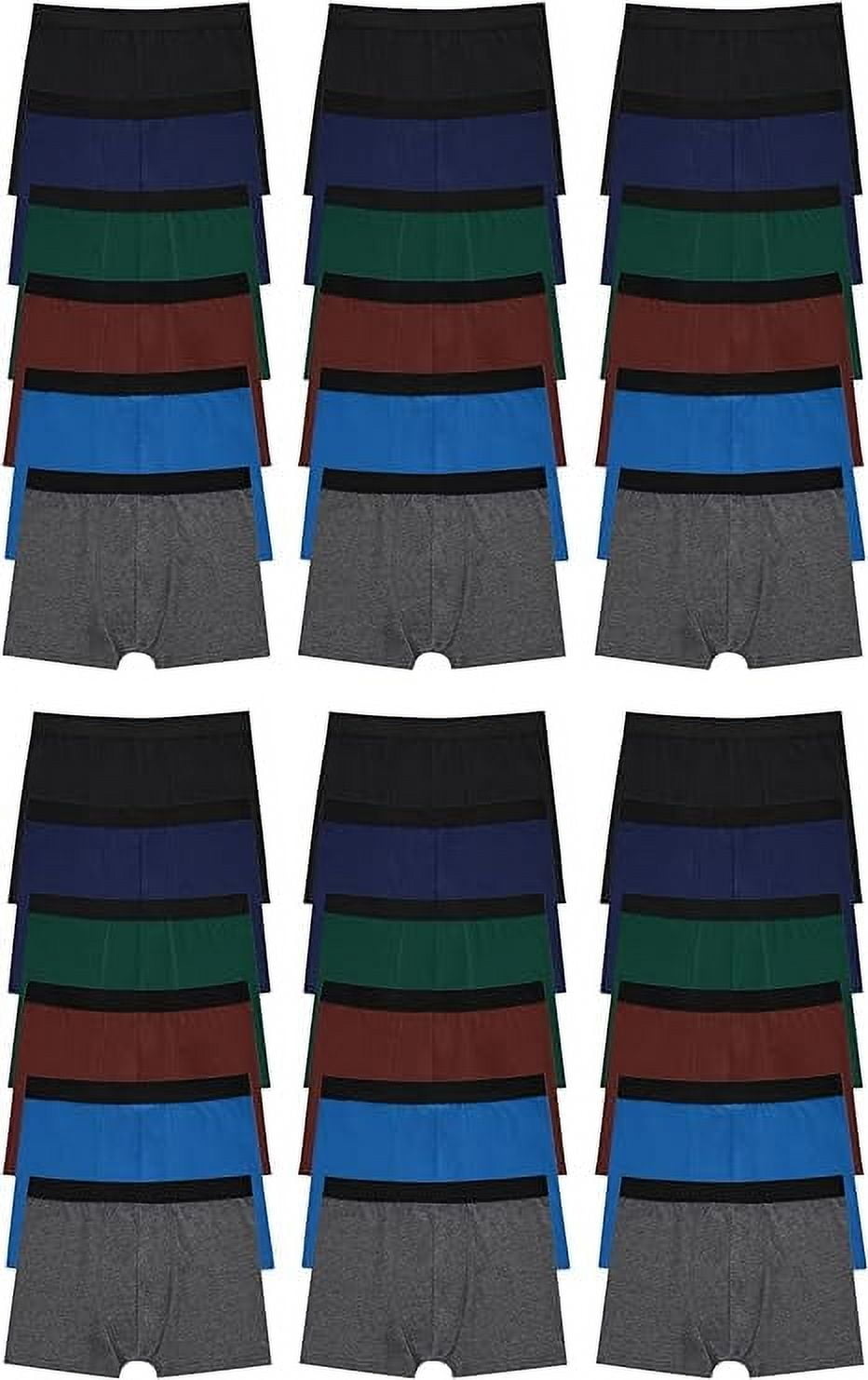 Yacht & Smith 36 Pack Mens 100% Cotton Boxer Briefs, Assorted Colors ...