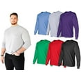 BILLIONHATS 6 Pack Big & Tall Long Sleeve Colorful T-Shirts for Mens ...