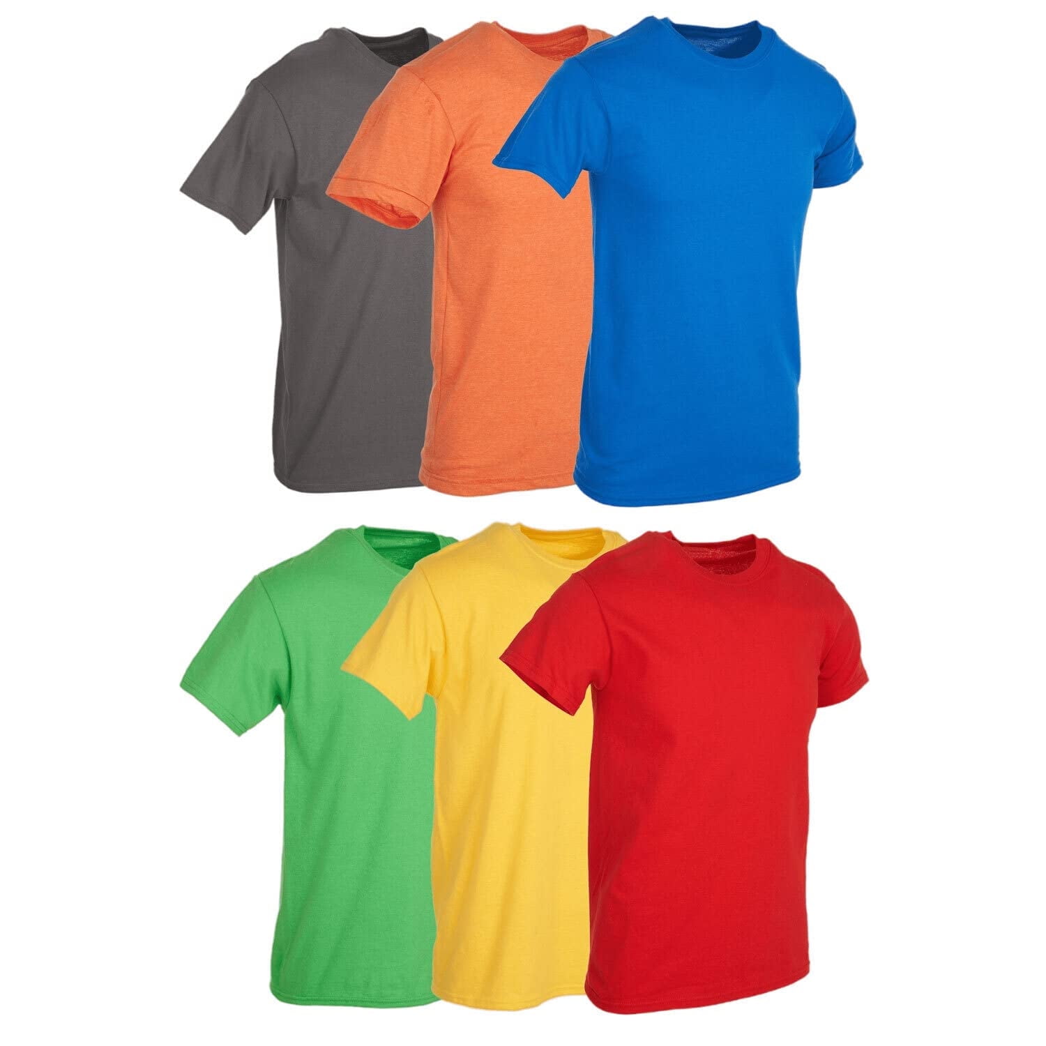 BILLIONHATS Men’s 6 Pack Cotton Tees, Big & Tall Lightweight Short ...