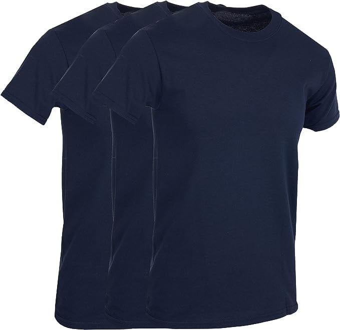 BILLIONHATS 3 Pack Men's Solid Colors Cotton T-Shirts Short Sleeve ...